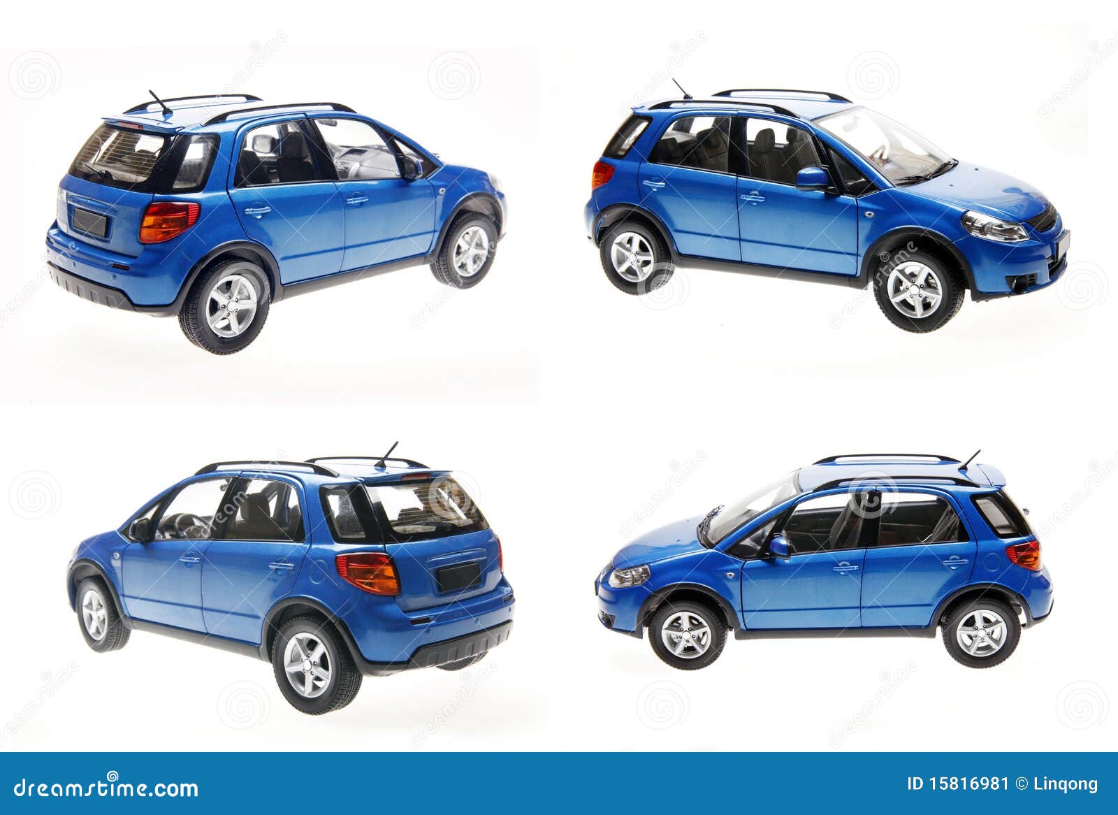 Blue hatchbacks stock image. Image of compact, motor - 15816981
