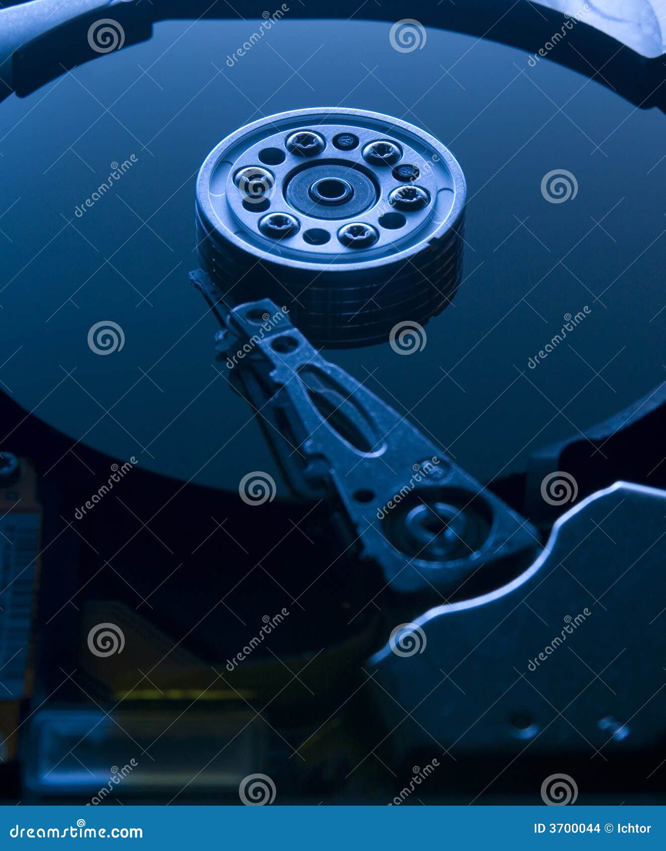 Blue HDD stock photo. Image of electronic, broken, desktop - 3700044