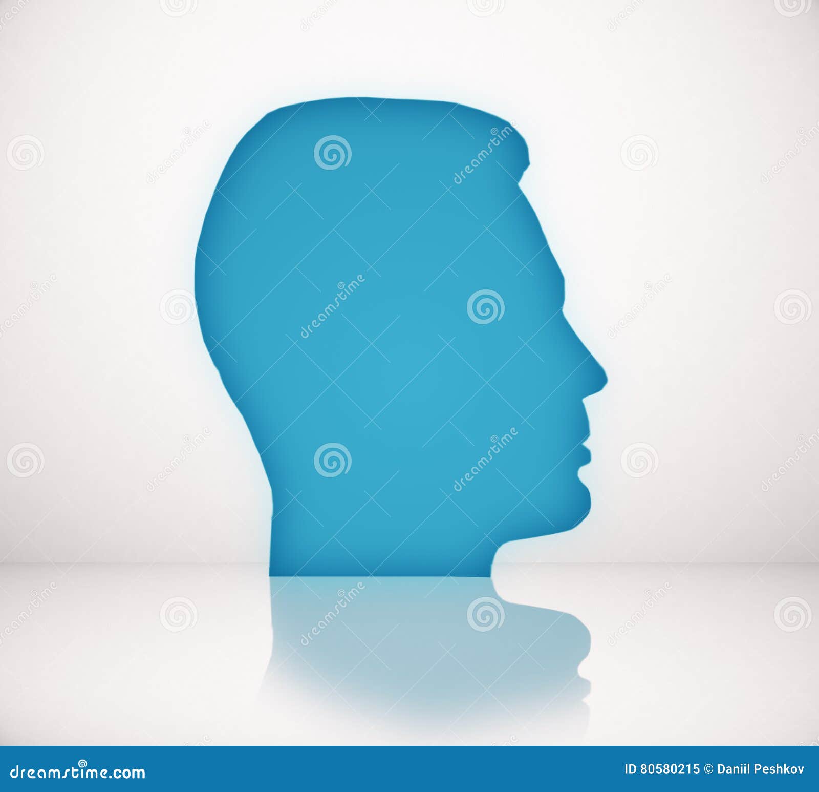 Blue head icon stock illustration. Illustration of light - 80580215