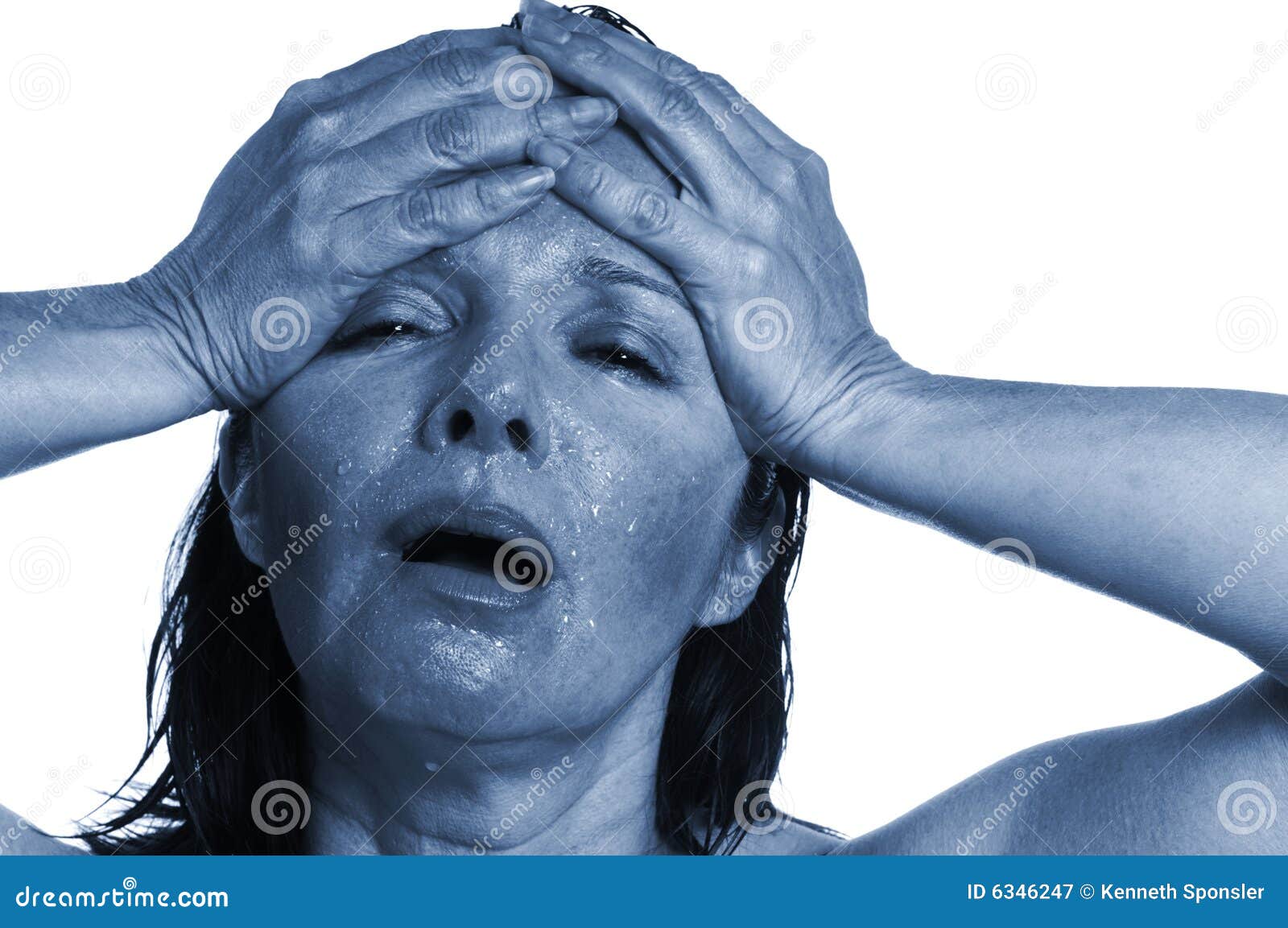 Blue headache stock image. Image of migraine, american - 6346247