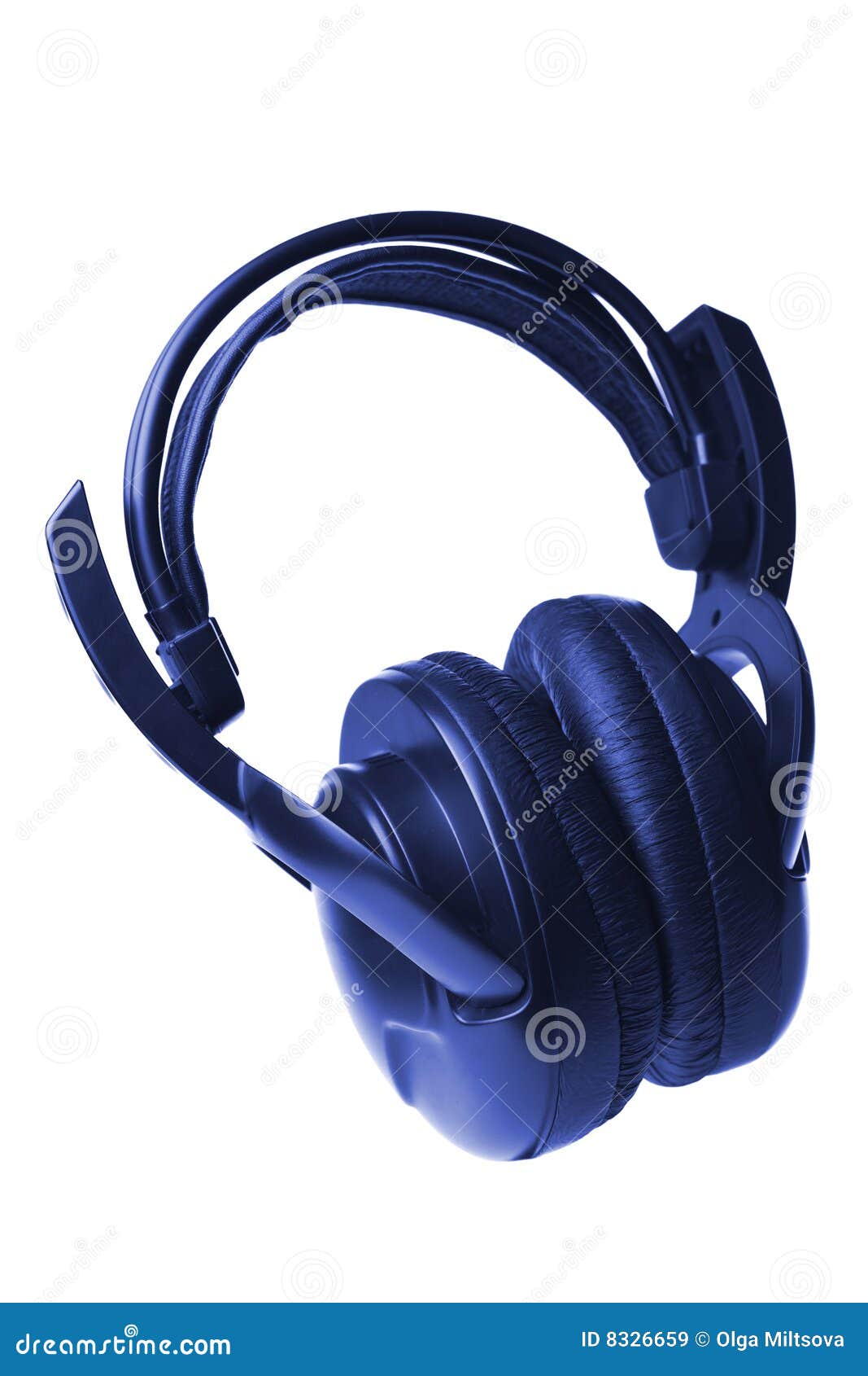 Blue headphones isolated stock image. Image of dance, party - 8326659