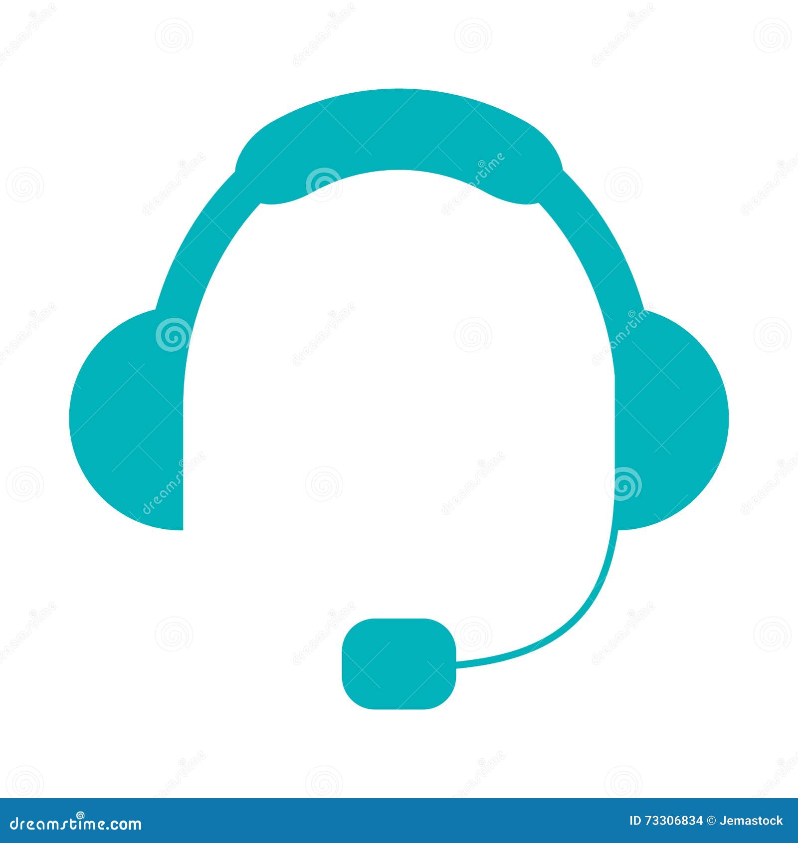 Blue headset icon stock illustration. Illustration of button - 73306834