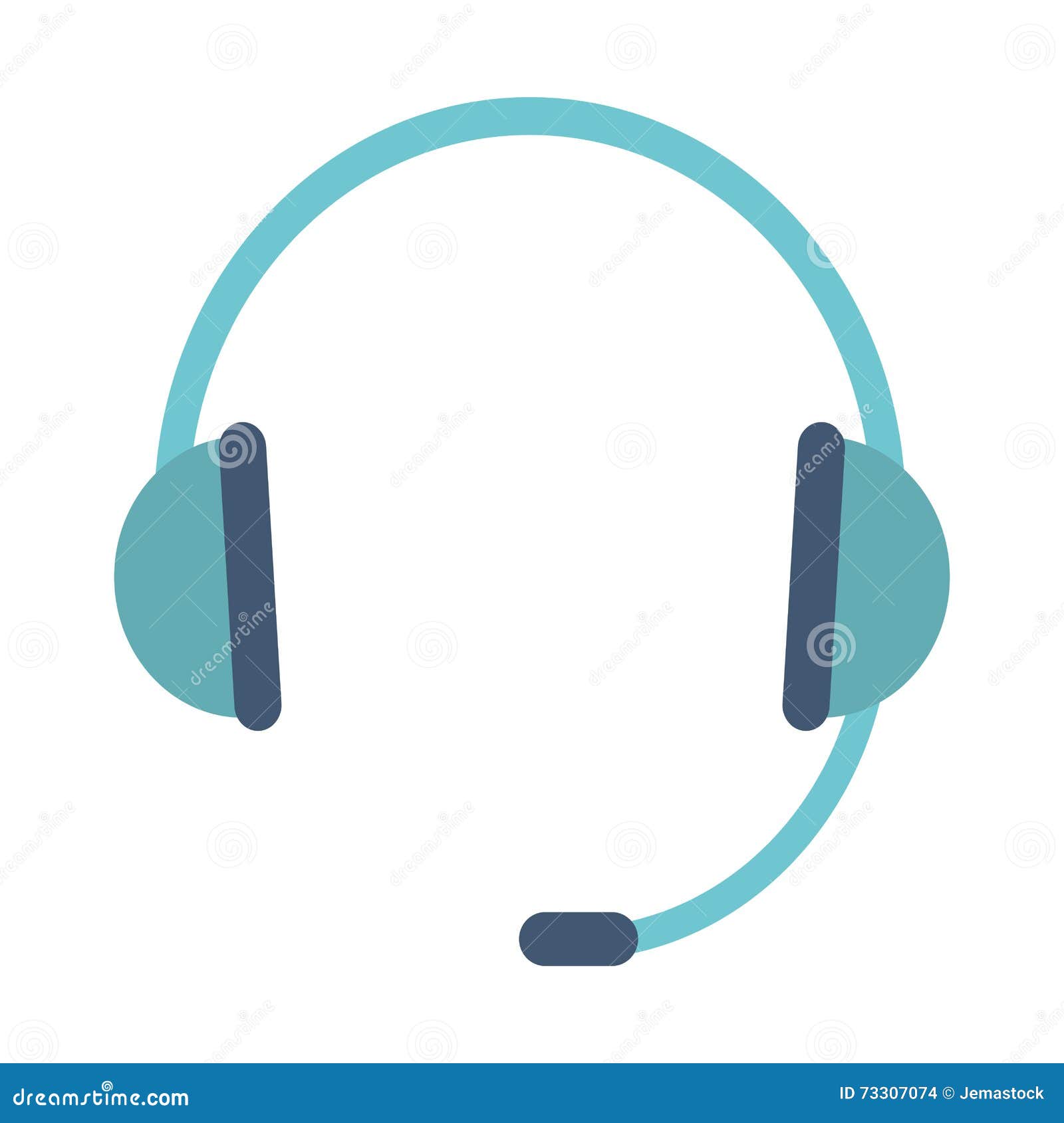 Blue headset icon stock illustration. Illustration of operator - 73307074