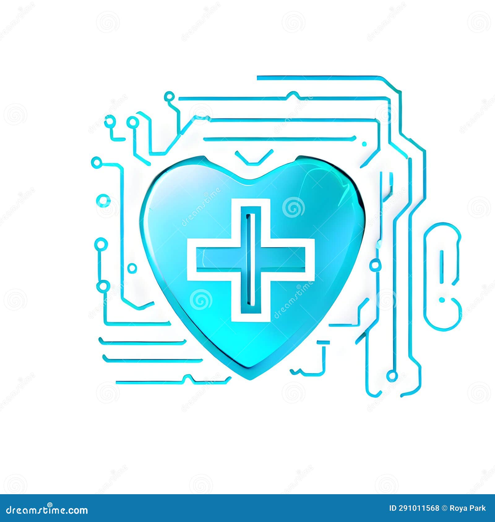 Blue Health Care Concept Logo Stock Illustration - Illustration of ...