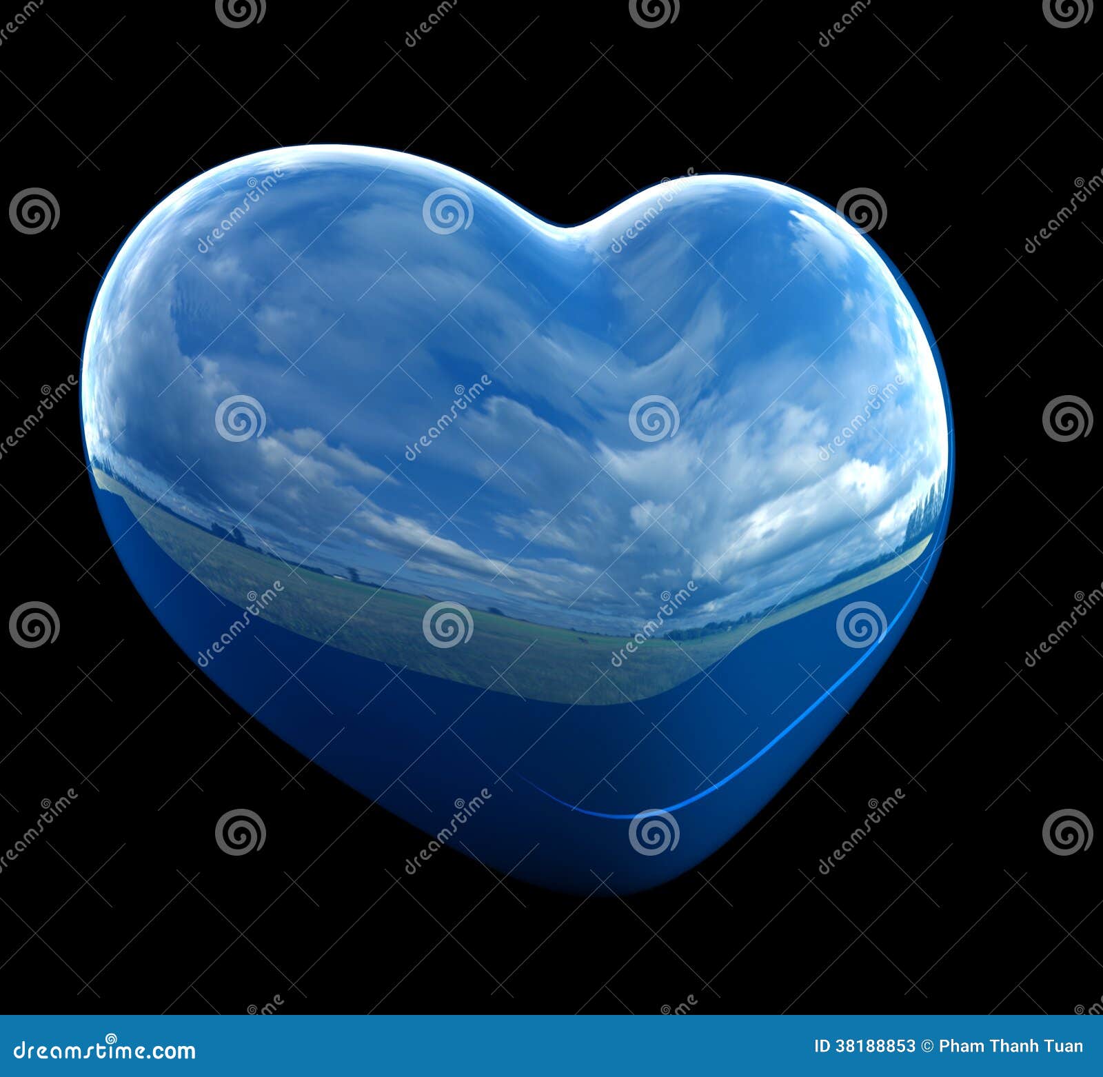 Blue Heart stock illustration. Illustration of celebrate - 38188853
