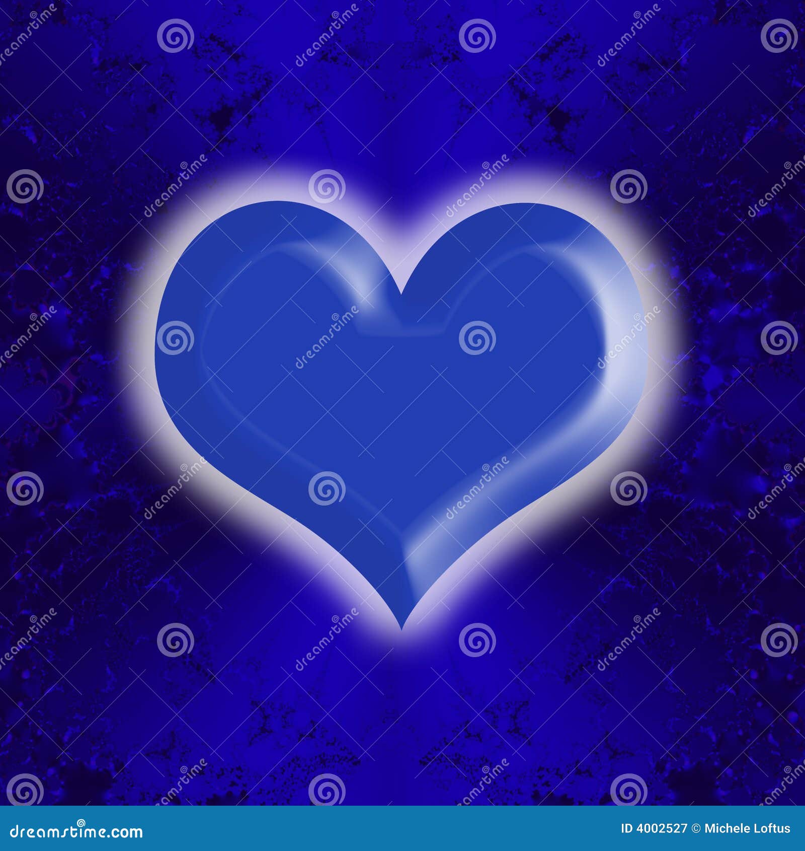 Blue Heart stock illustration. Illustration of heart, backgrounds - 4002527