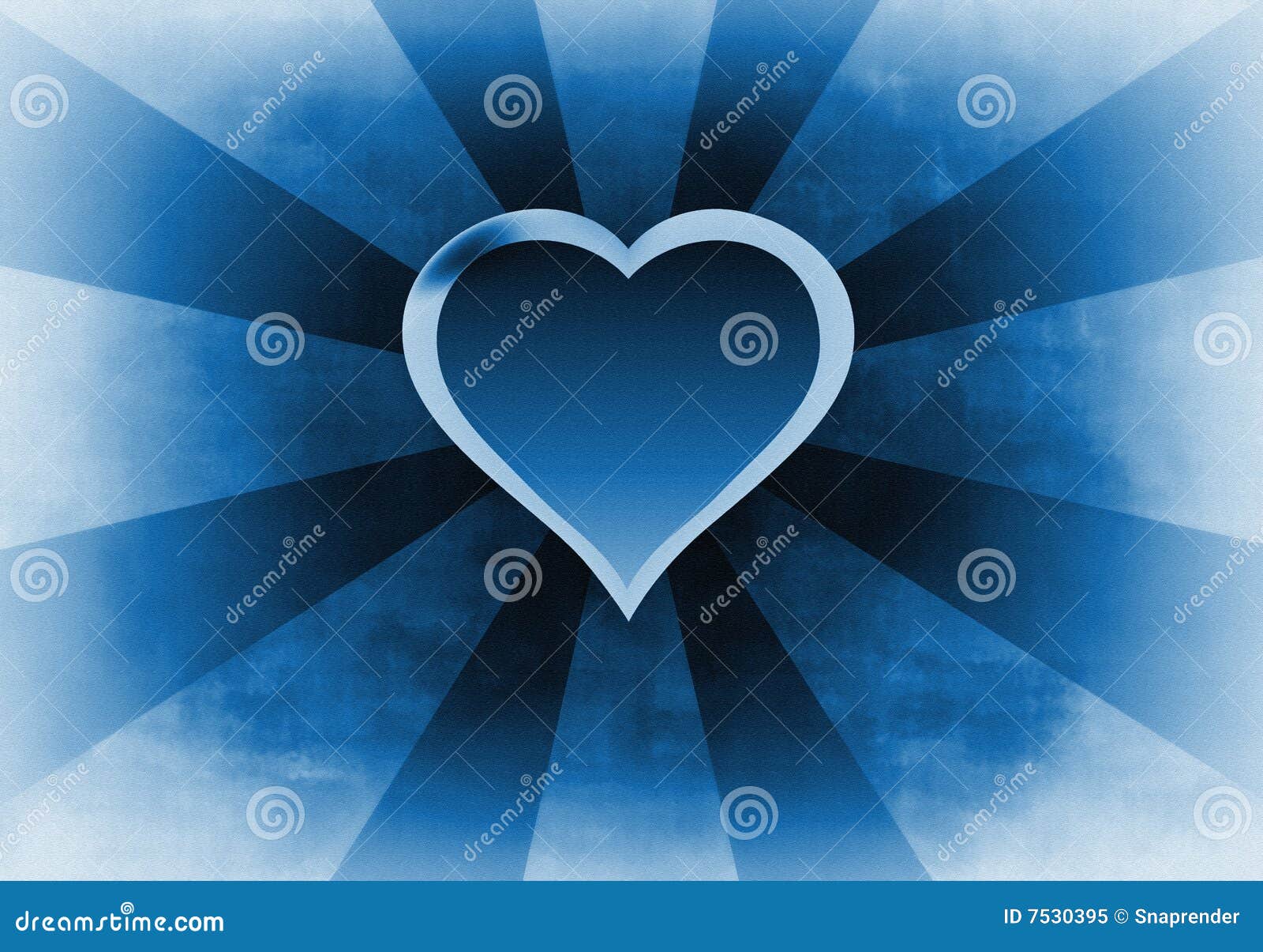 Blue heart background stock illustration. Illustration of blue - 7530395