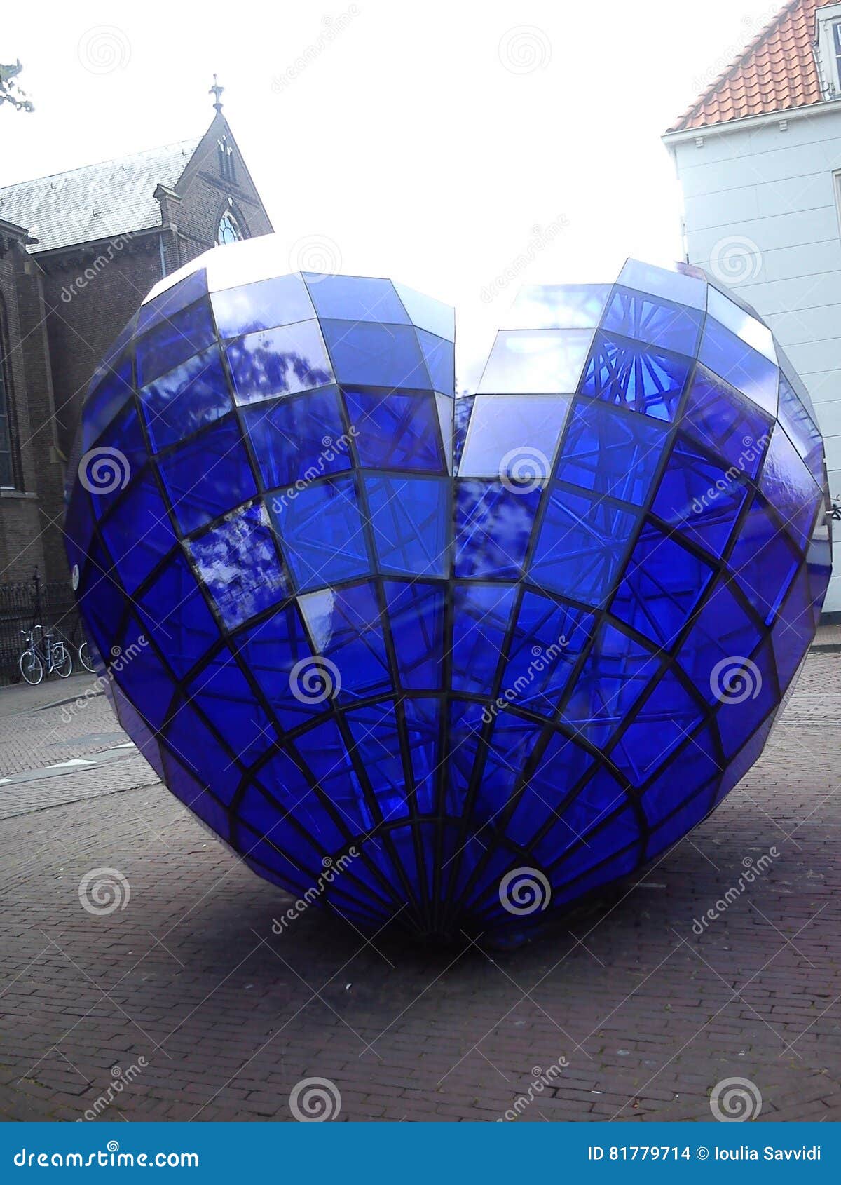 Blue heart editorial stock image. Image of delft, netherland - 81779714