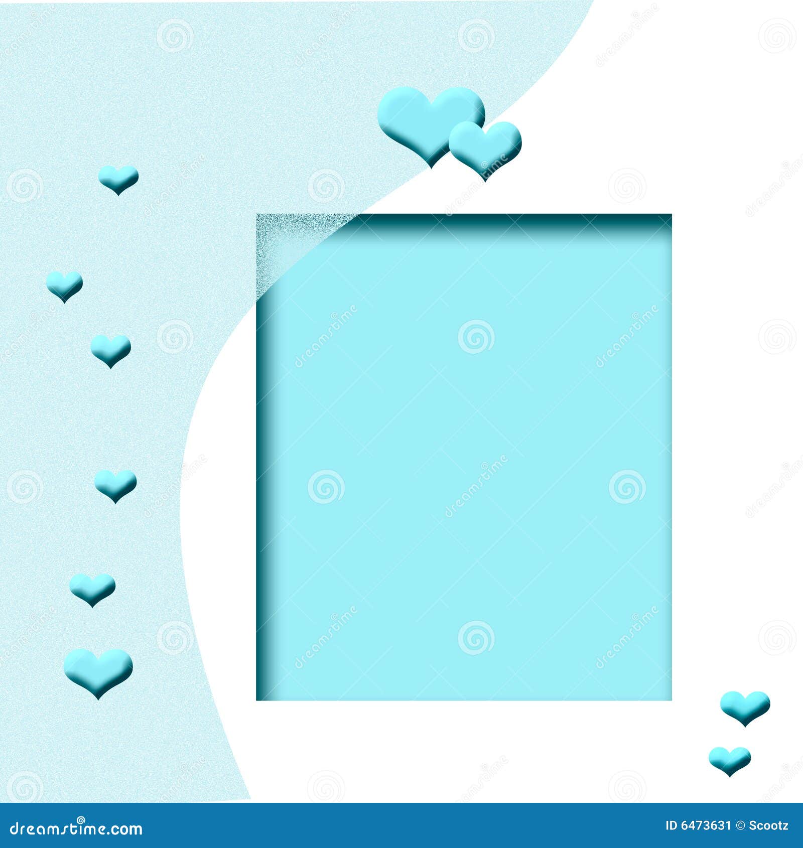 Blue heart frame stock illustration. Illustration of frame - 6473631