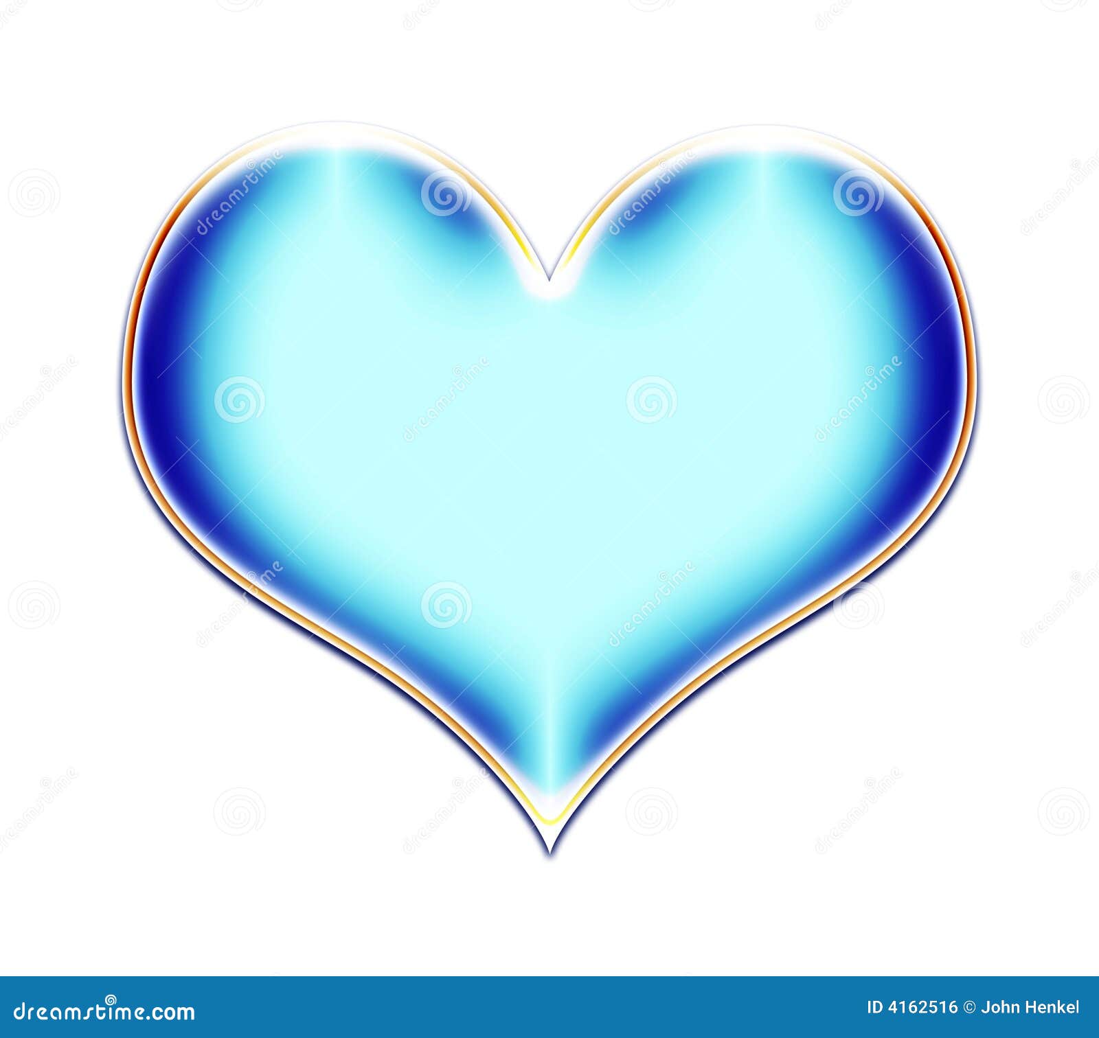 Blue Heart Illustration stock illustration. Illustration of rasterized ...
