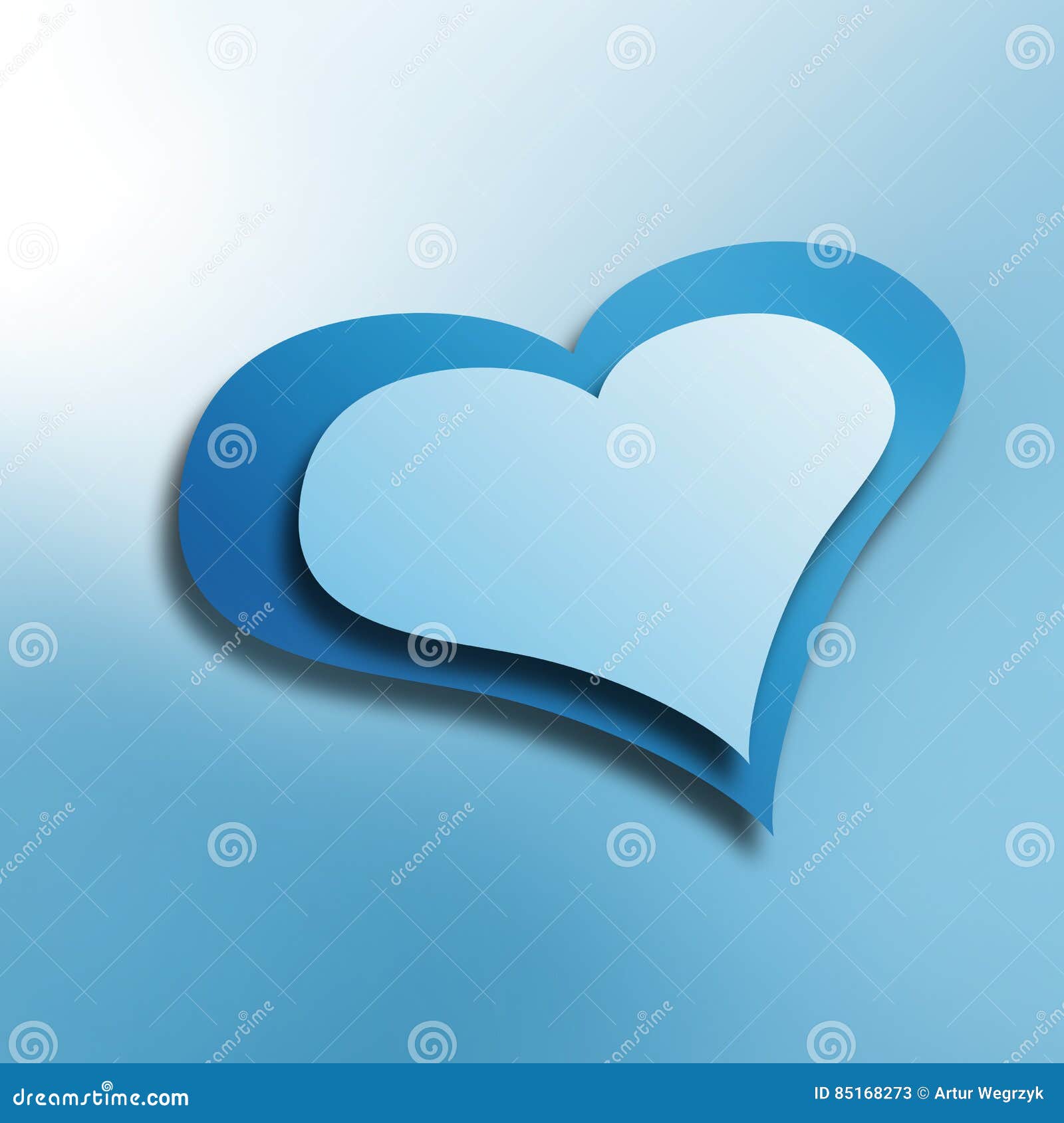 Blue heart stock illustration. Illustration of pattern - 85168273