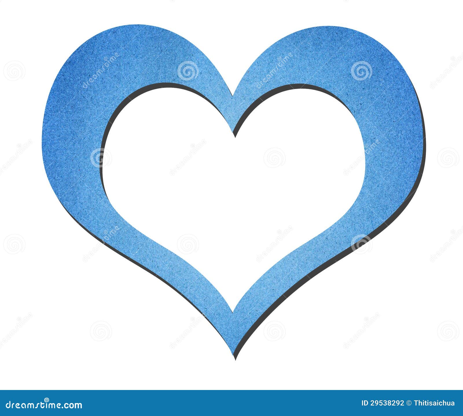Blue Heart Paper Art Isolated on White Stock Photo - Image of valentine ...