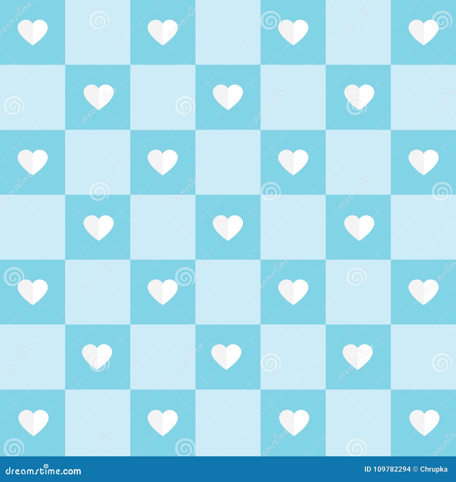 Blue heart pattern stock vector. Illustration of graphic - 109782294