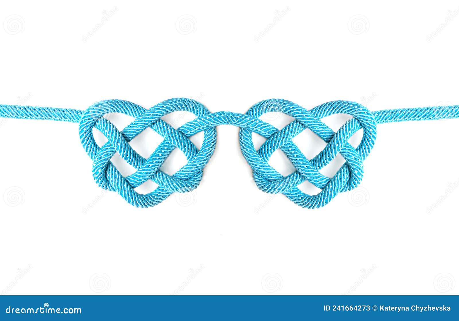 Blue Heart Shaped Celtic Knots Isolated on White Stock Image - Image of ...