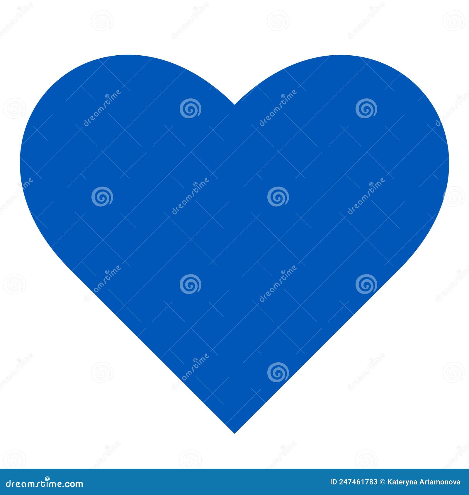Blue Heart on a White Background. Vector Graphics Stock Vector ...