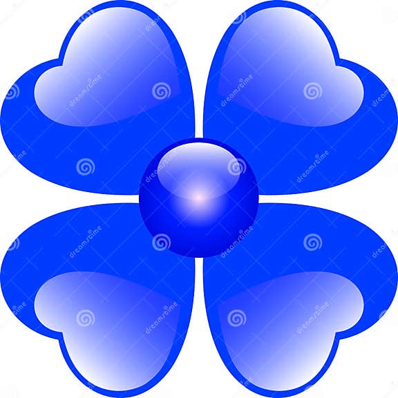 Blue Hearts Flower stock vector. Illustration of colors - 4492495
