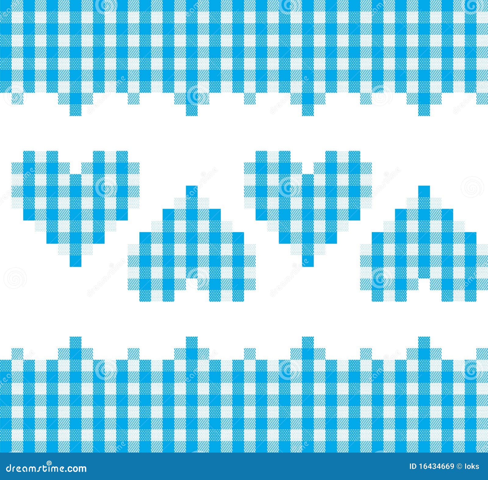 Blue Hearts Pattern stock illustration. Illustration of cover - 16434669
