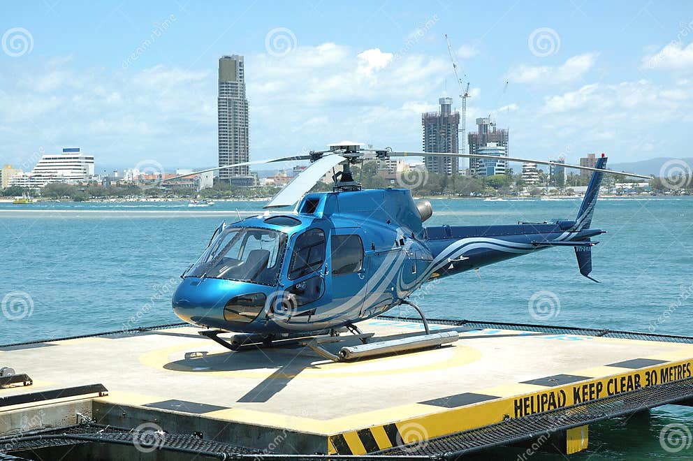 Blue Helicopter stock photo. Image of airborne, ride, clouds - 280438