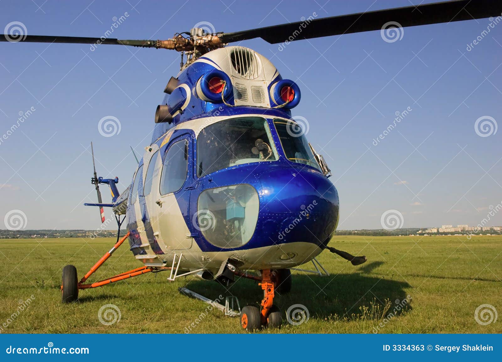 Blue Helicopter Picture. Image: 3334363