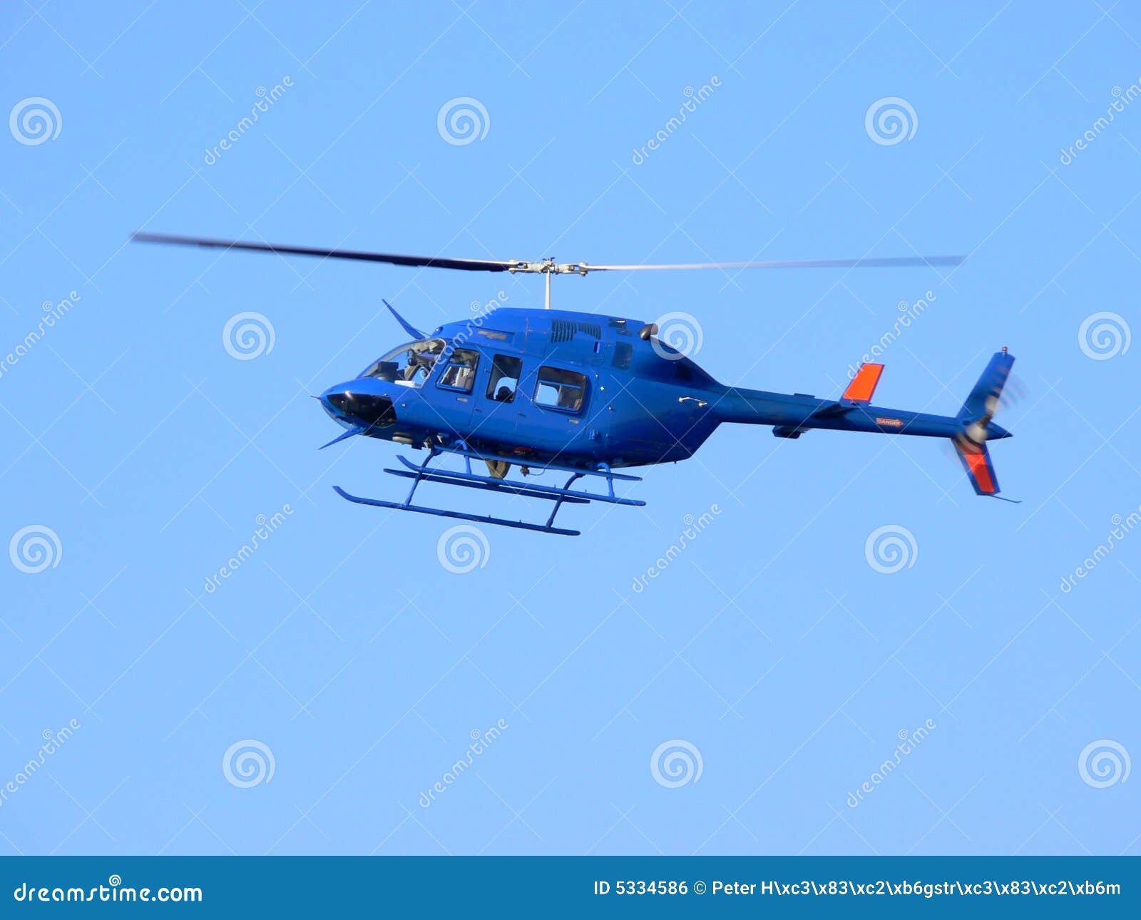 Blue helicopter stock photo. Image of blue, flying, aircraft - 5334586
