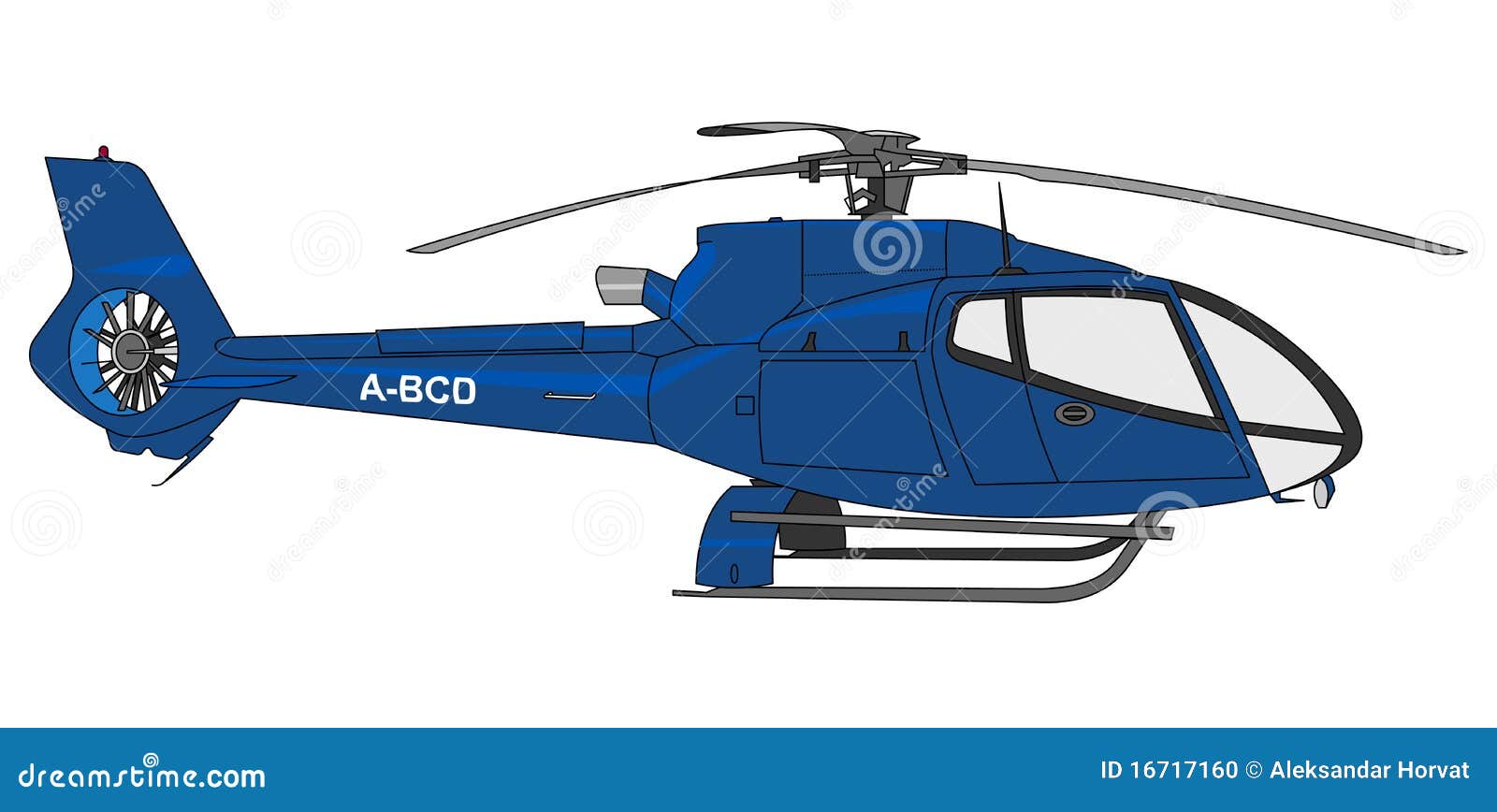 Blue Helicopter Aircraft Vehicle Icon Isolated On Transparent ...