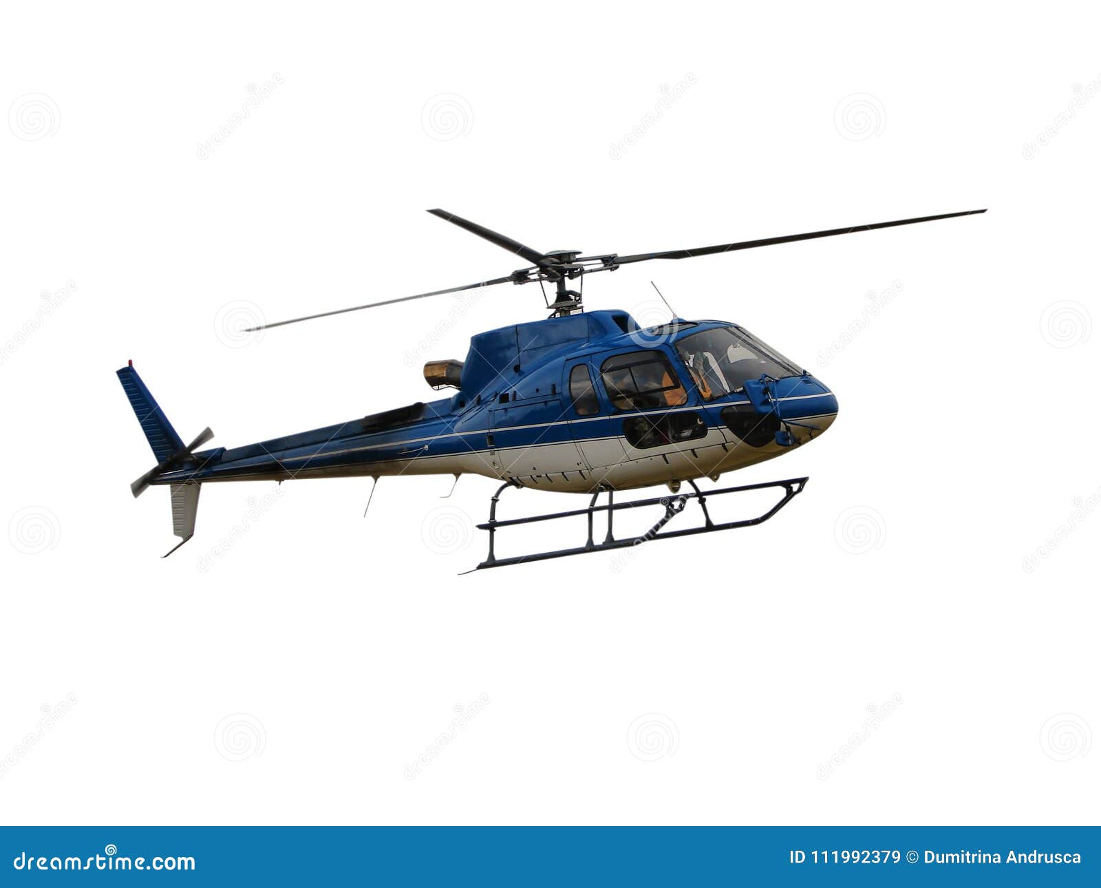 Blue helicopter on white stock image. Image of emergency - 111992379