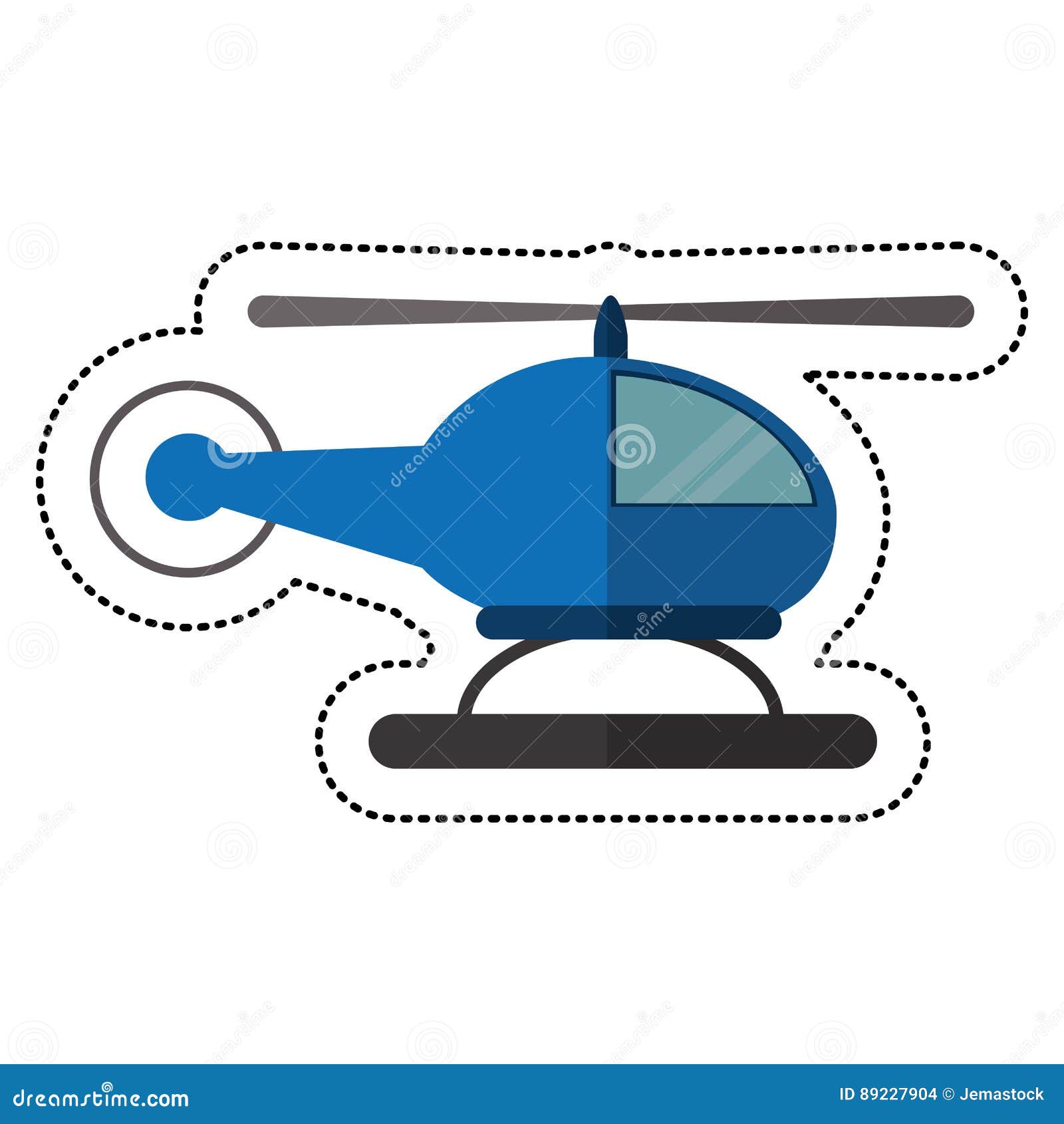 Blue Helicopter Transport Fly Shadow Stock Illustration - Illustration ...