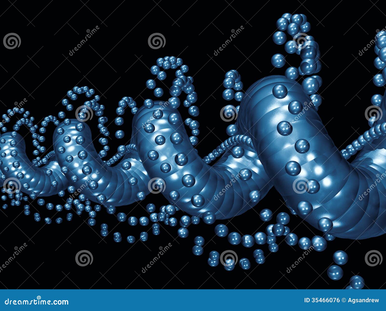 Blue Helix stock illustration. Illustration of education - 35466076