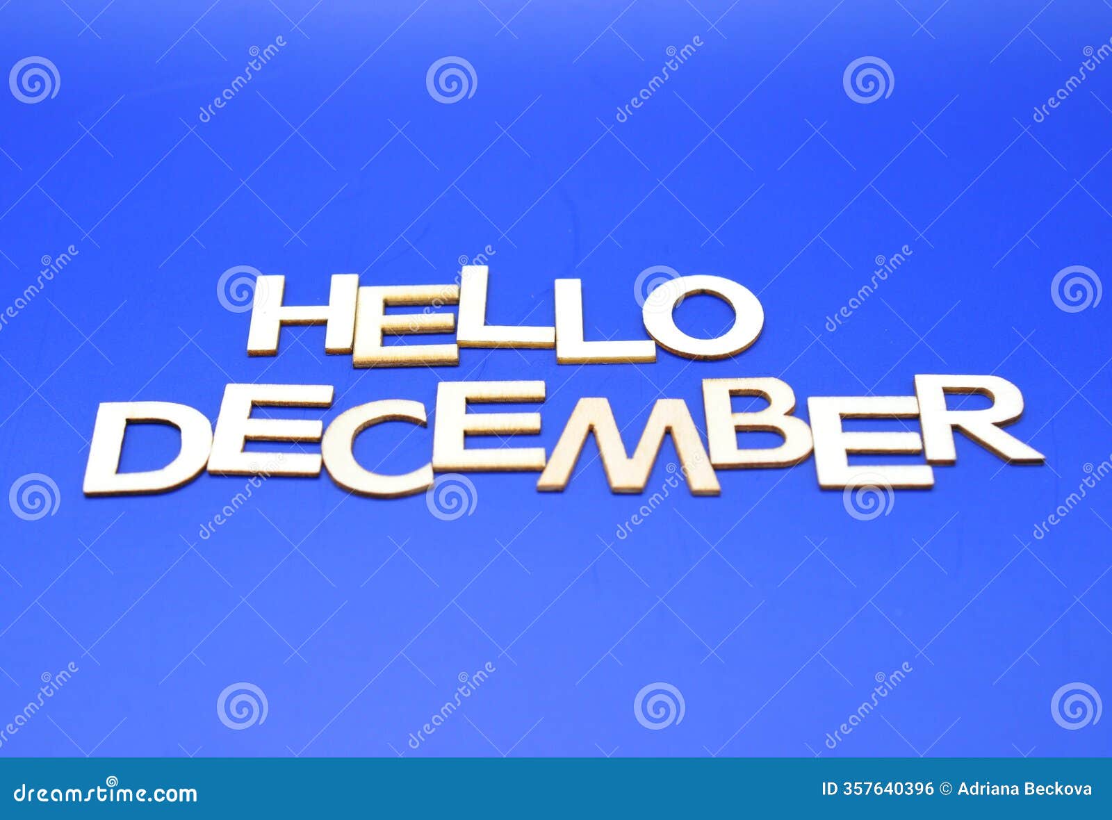 Blue Hello December Background Stock Photo - Image of presentation ...