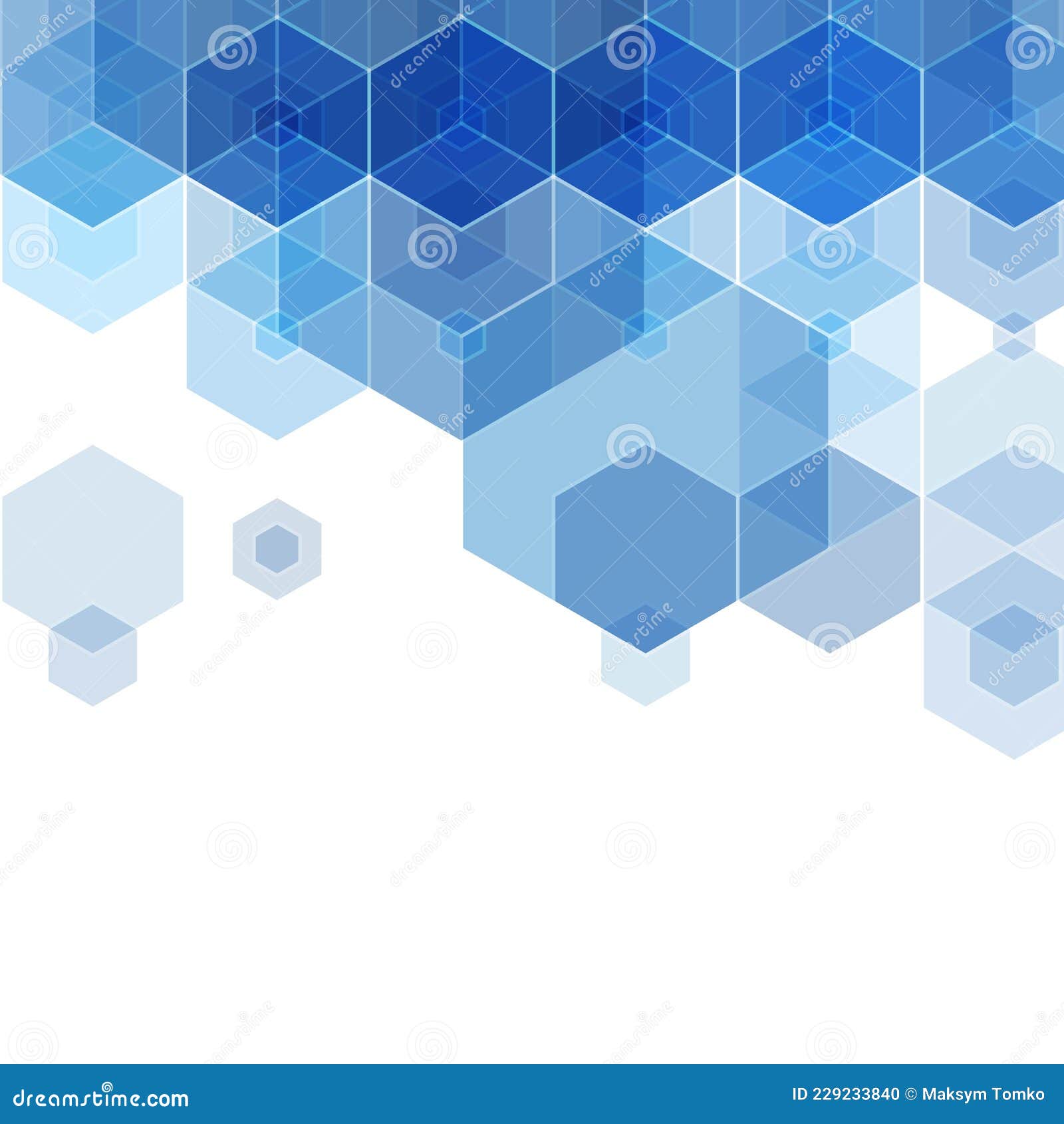 Blue Hexagon Background. Vector Geometric Illustration. Mock Up ...