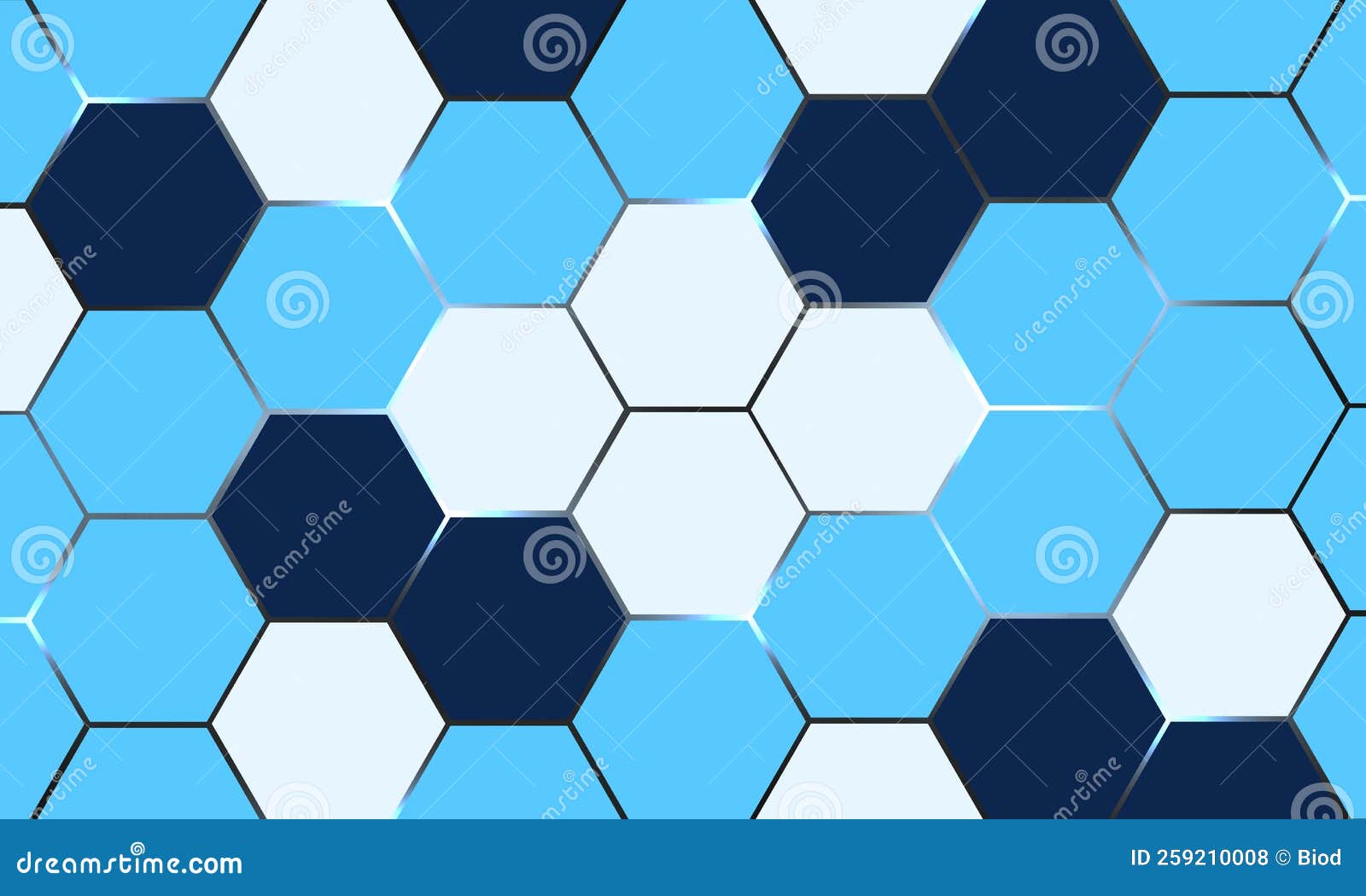 Blue Hexagon Gaming Abstract Vector Background with Blue and White ...