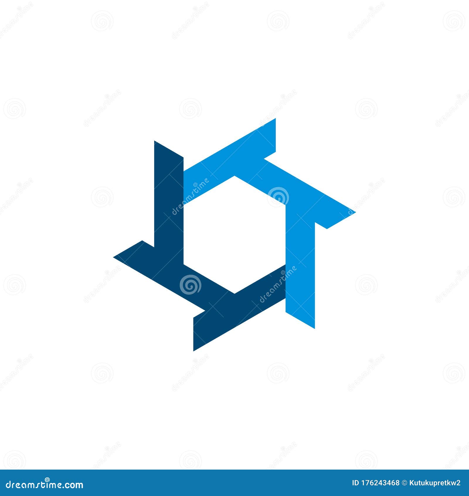 Blue Hexagon Ornamental Logo Template Illustration Design. Vector EPS ...