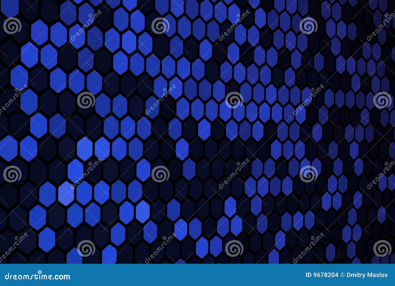 Blue Hexagon Pattern Picture. Image: 9678204