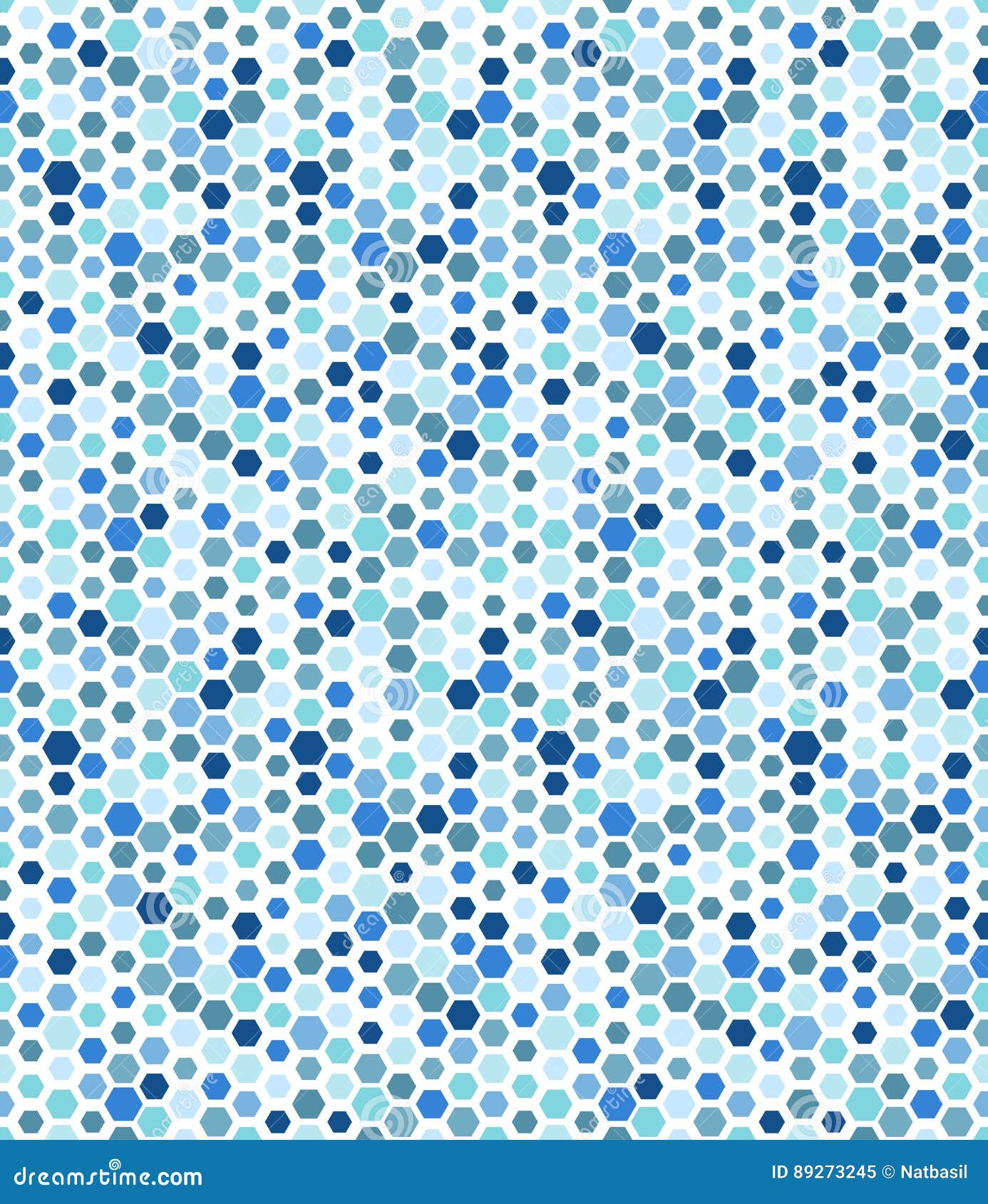 Blue Hexagon Seamless Geometrical Pattern Stock Vector - Illustration ...