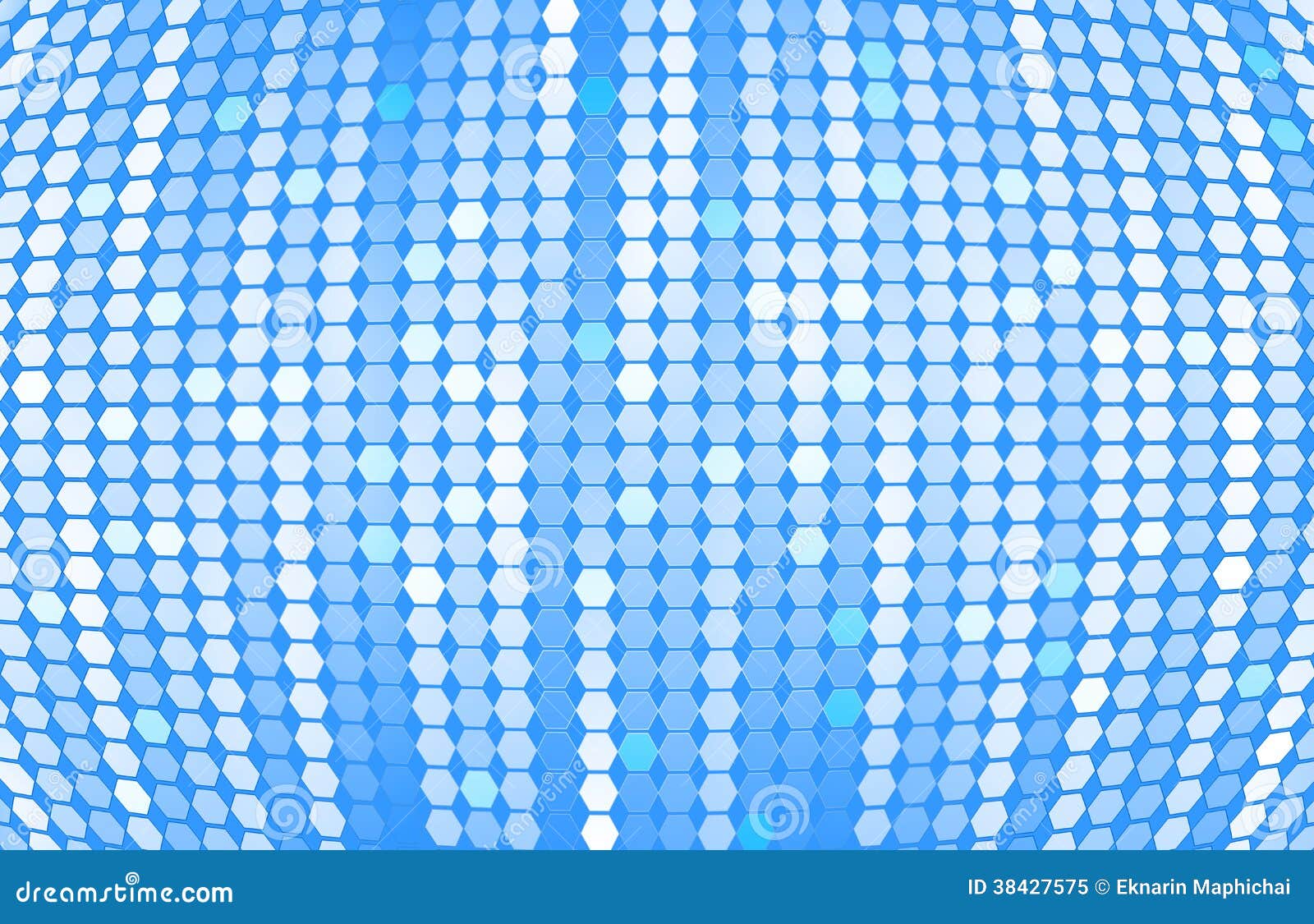 Blue Hexagon Shape Abstract Stock Illustration - Illustration of ...