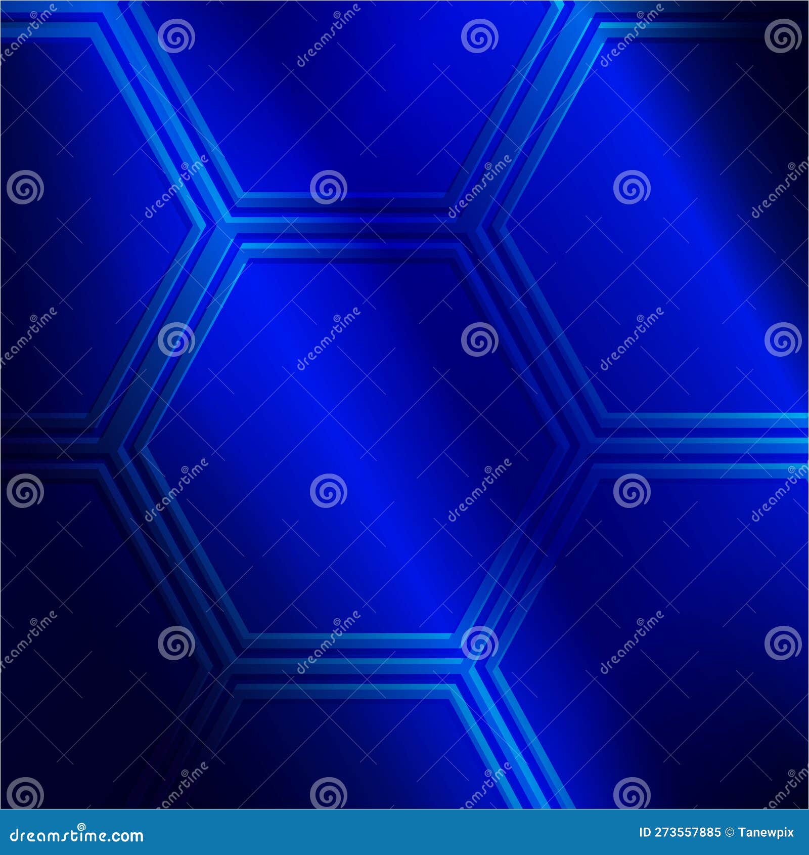 Blue Hexagon Shape Design Background Stock Vector - Illustration of ...