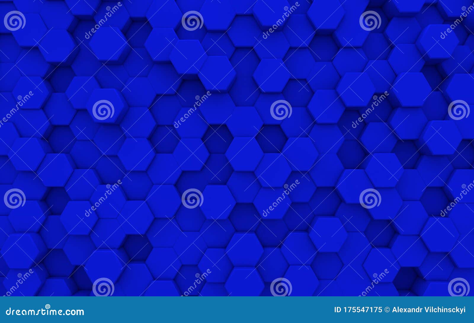 Blue Hexagonal Background, White Abstract Background Stock Illustration ...