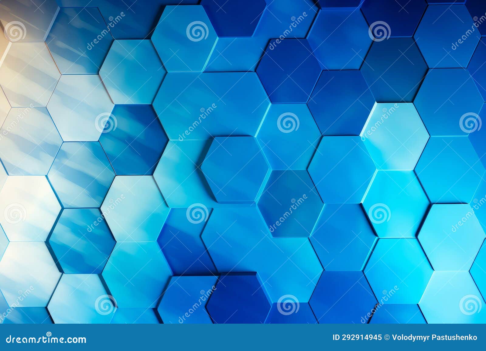 Blue Hexagonal Background with White Background and Blue Background ...