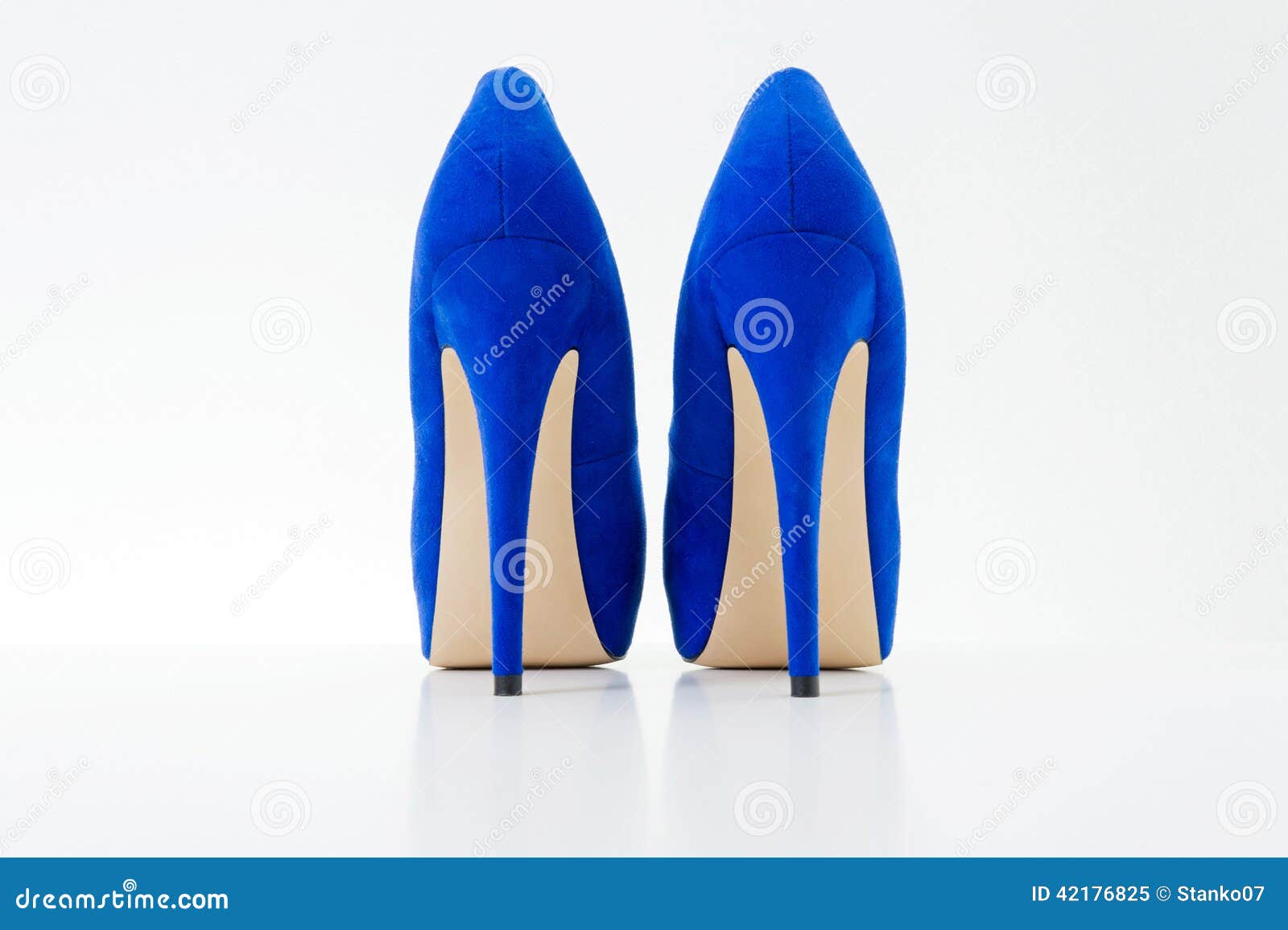 Blue high heel shoes stock image. Image of fetish, comfortable - 42176825