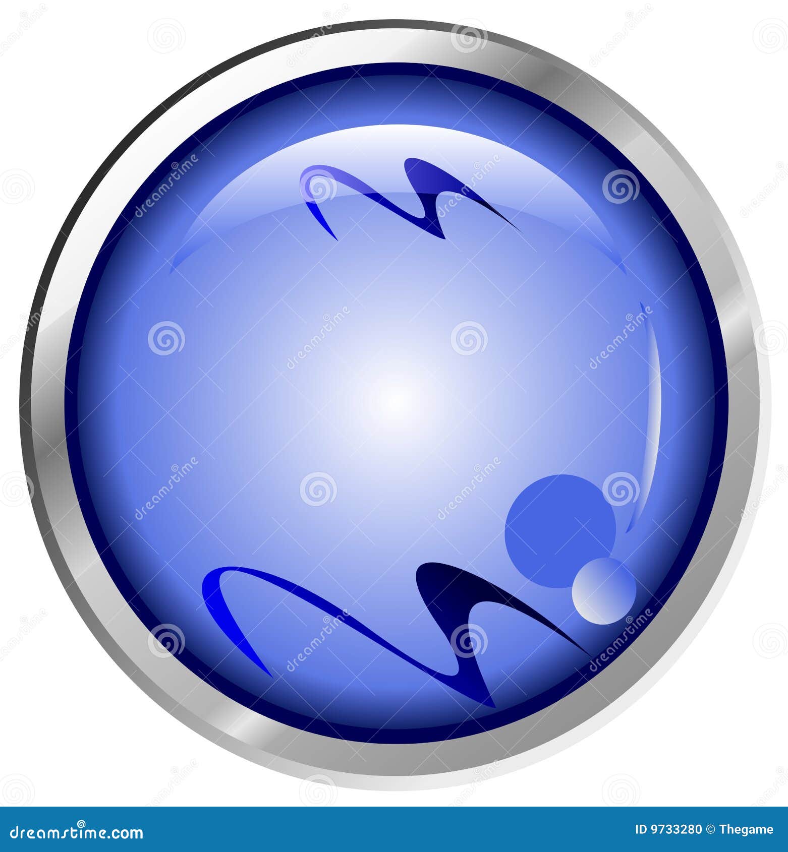 Blue High Quality 3-D Button Stock Vector - Illustration of bubbles ...