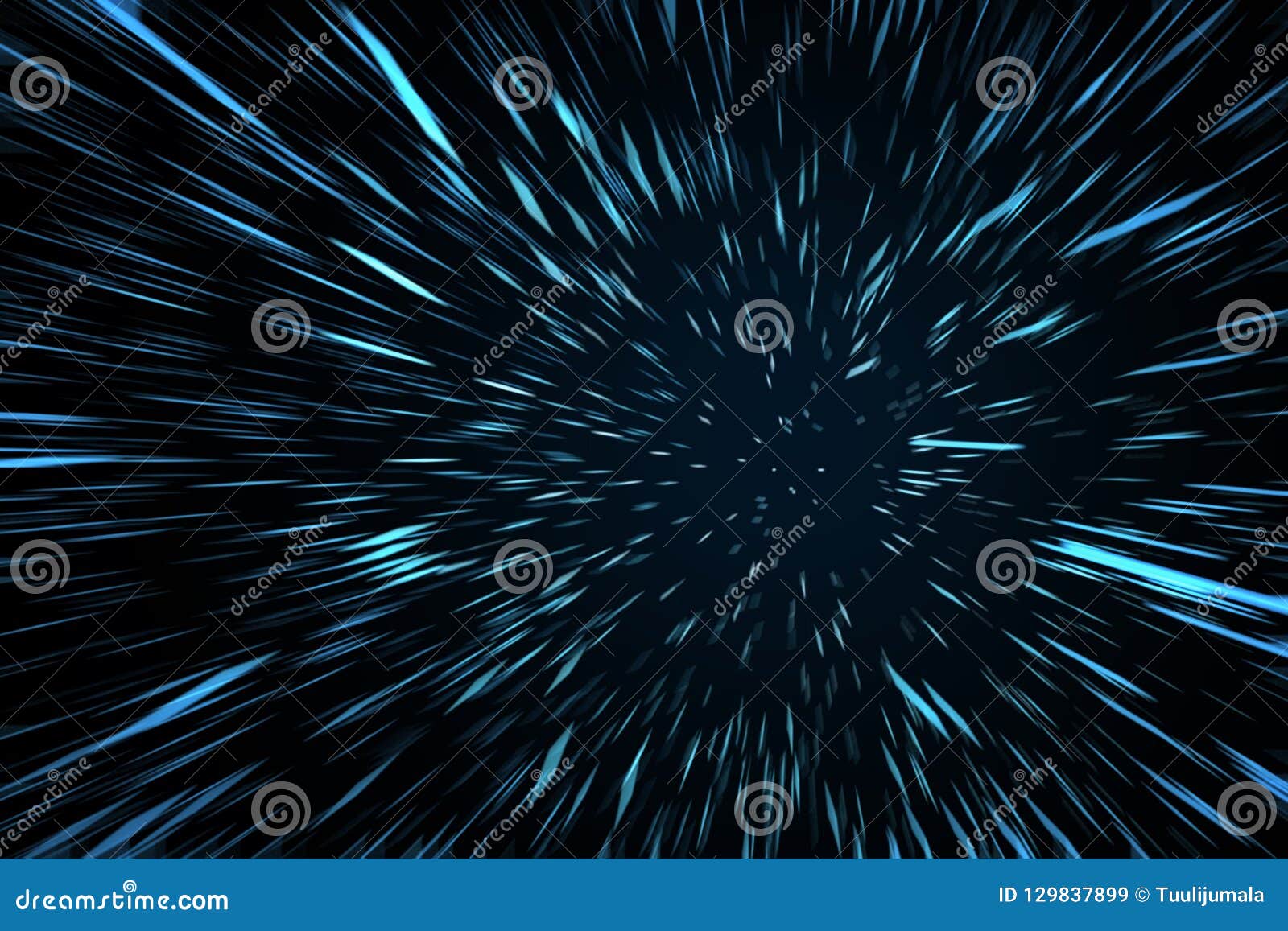 Blue High Speed Space Warp Blur Stock Illustration - Illustration of ...