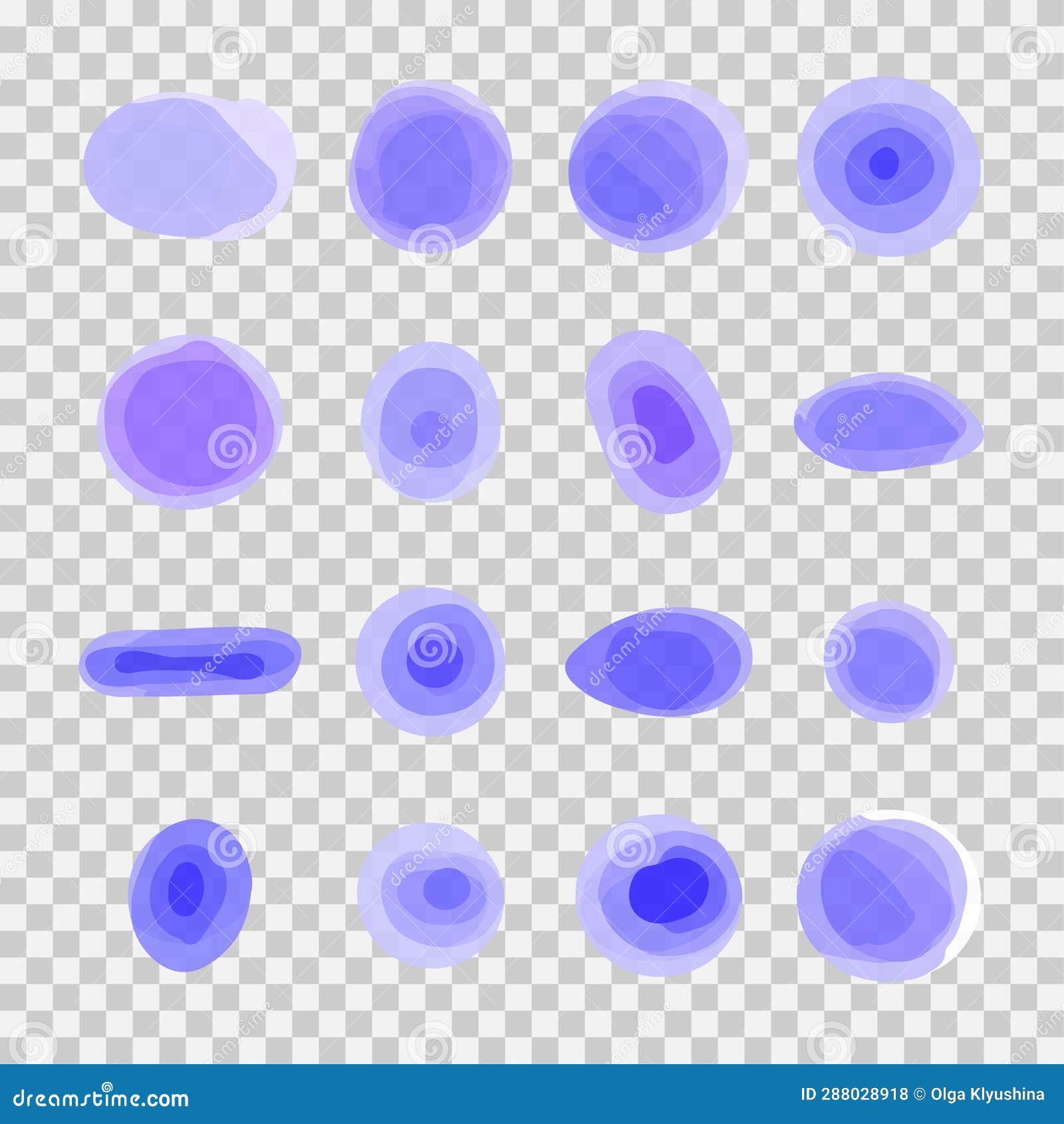 Blue Highlight Marker Circle Frame Set Vector Illustration. Stock ...