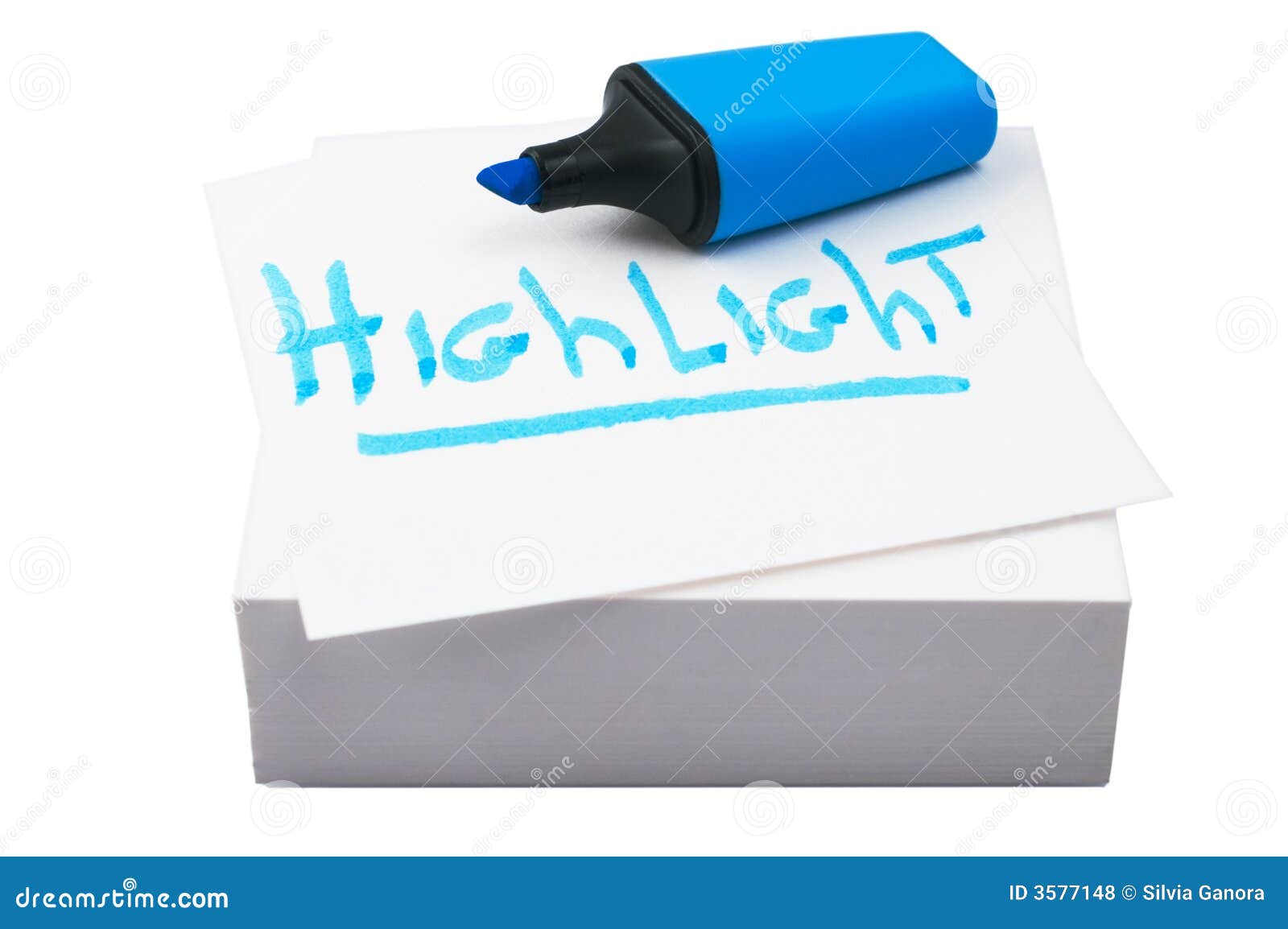 Blue highlighter stock photo. Image of note, highlighter - 3577148