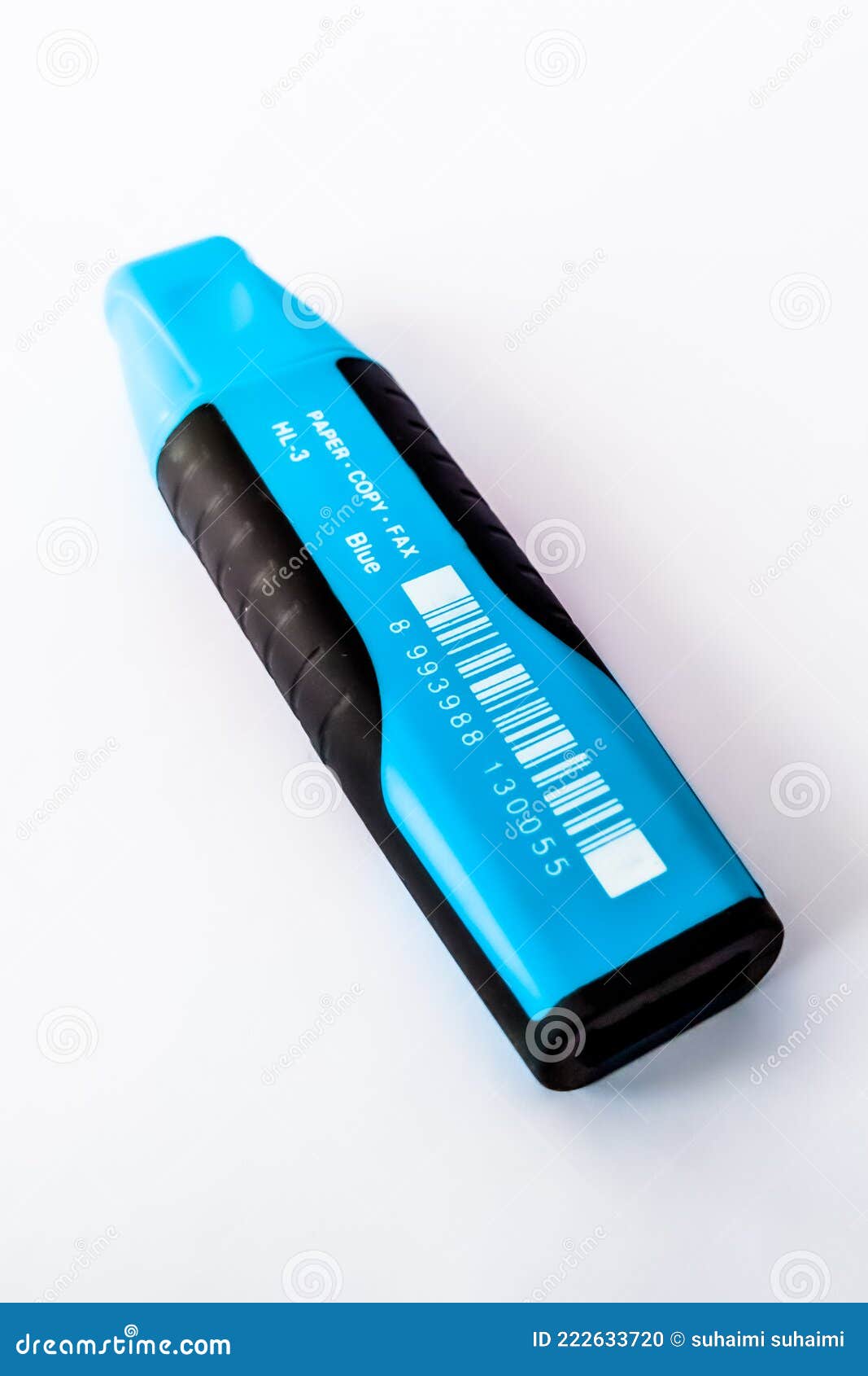 Blue Highlighter, Office Tool for Make Highlight Document Stock Photo ...