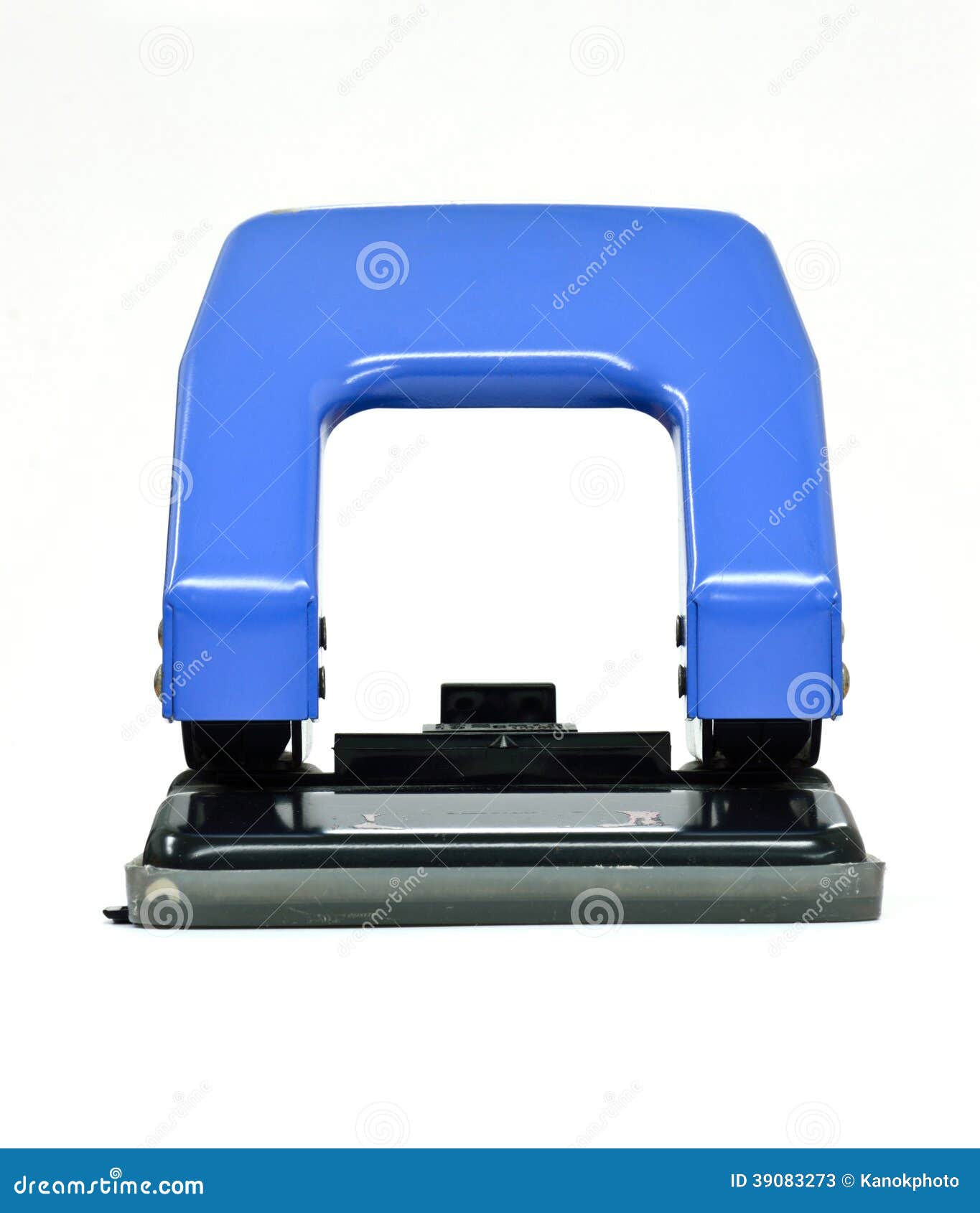 Blue hole puncher stock image. Image of hole, tool, desktop - 39083273