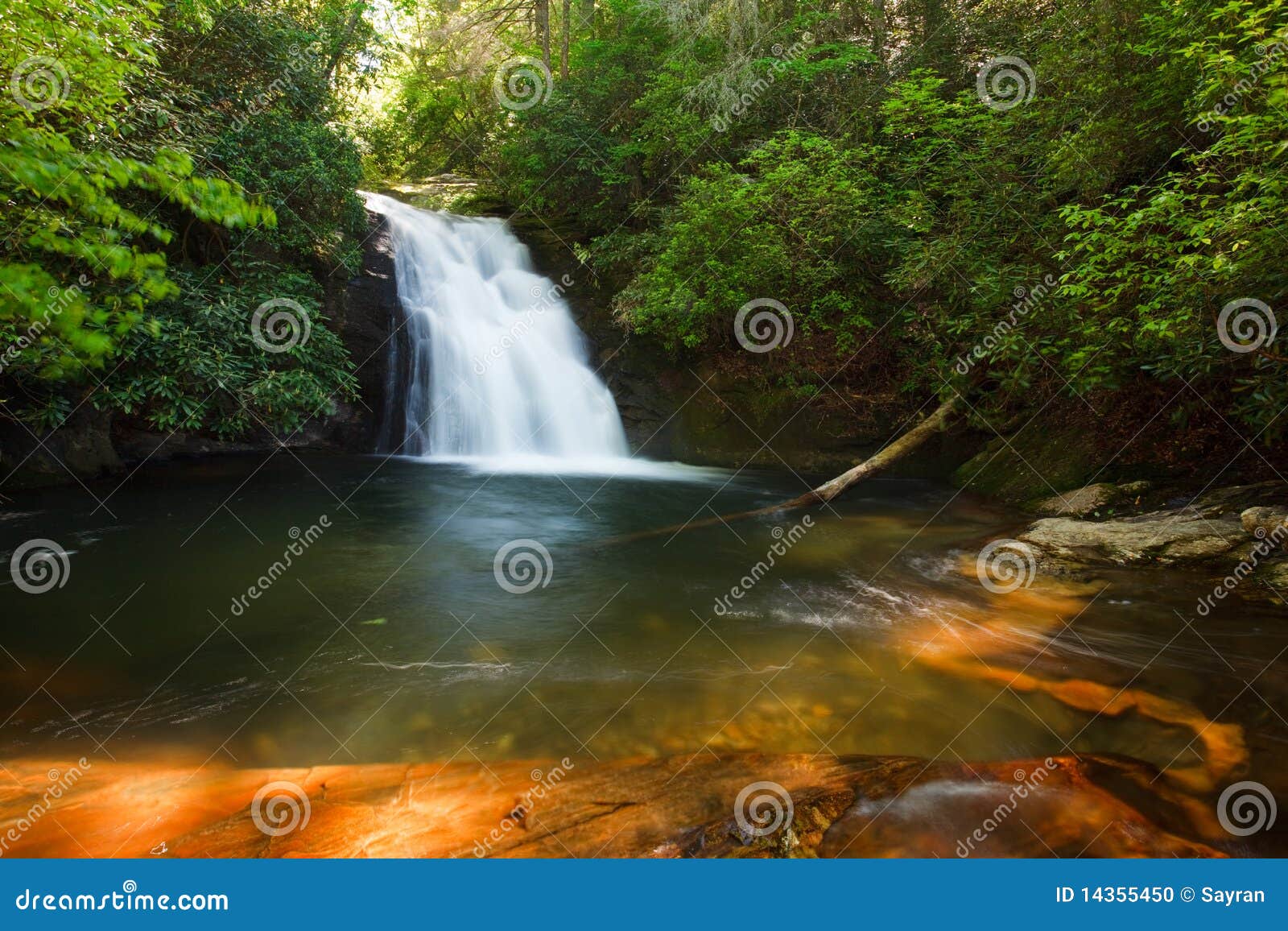 Blue Hole Waterfall stock photo. Image of stream, waterfall - 14355450