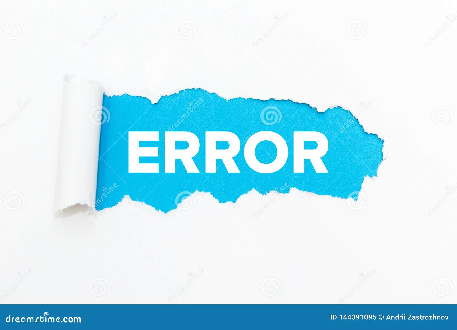 Blue Hole in White Paper. Error Stock Image - Image of error, alert ...