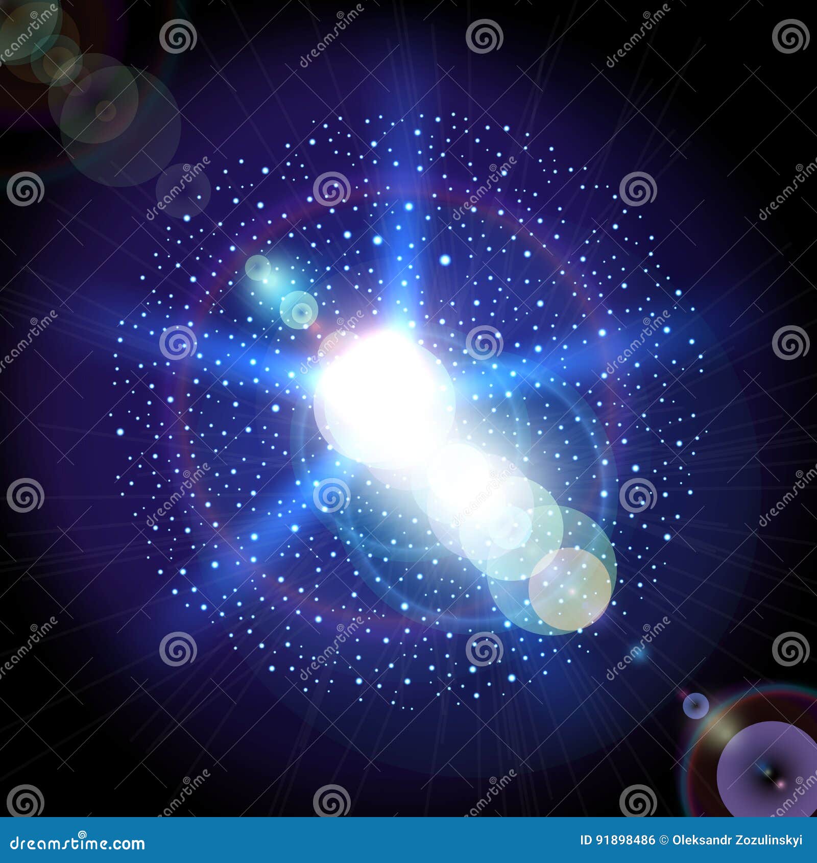 Blue Holiday Burst Abstract Magic Light Background Vector Stock Vector ...