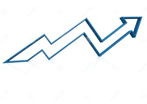 Blue hollow arrow stock illustration. Illustration of cursor - 32983164