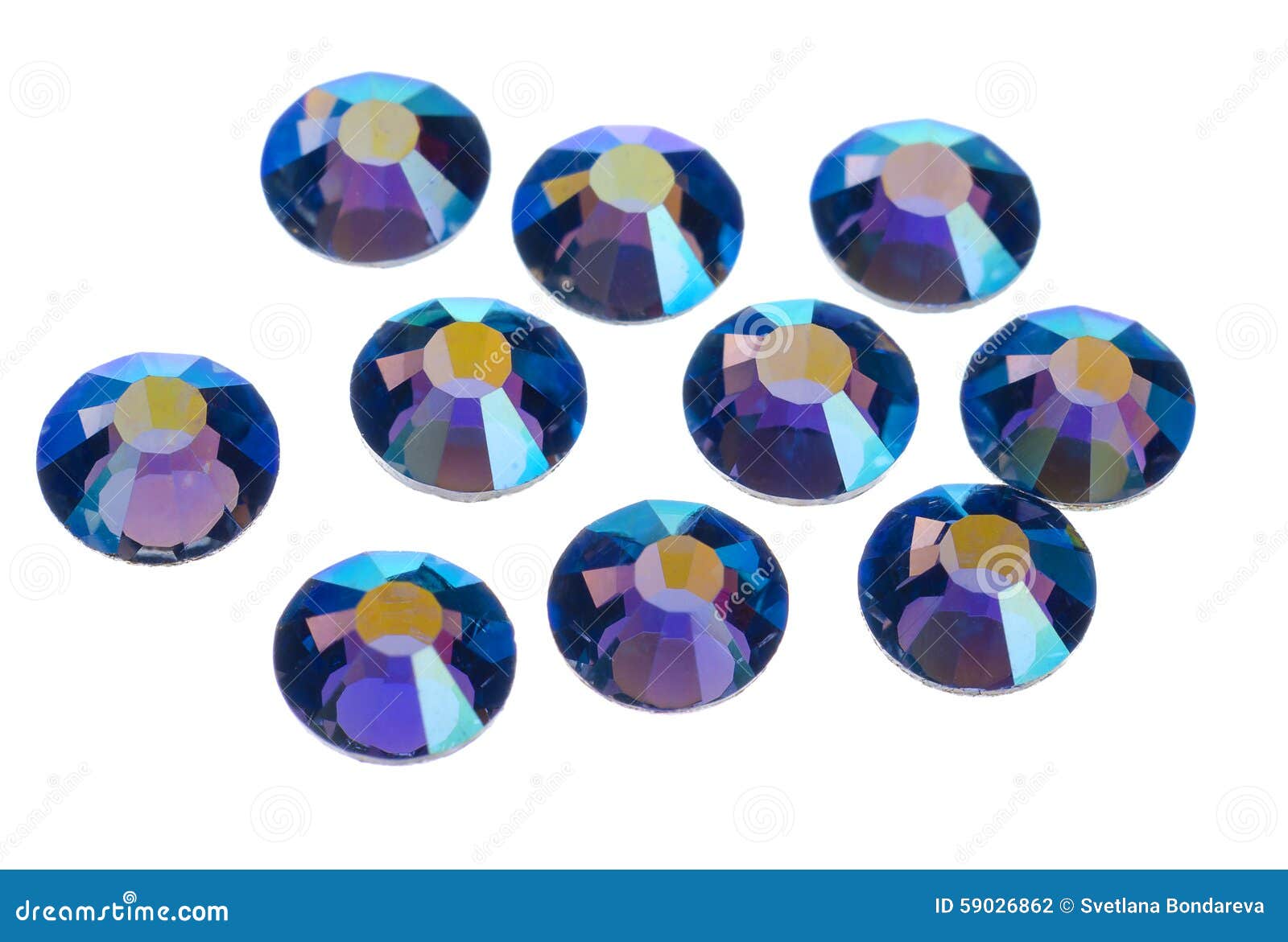 Blue Holographic Rhinestones Stock Photo - Image of macro, brilliant ...
